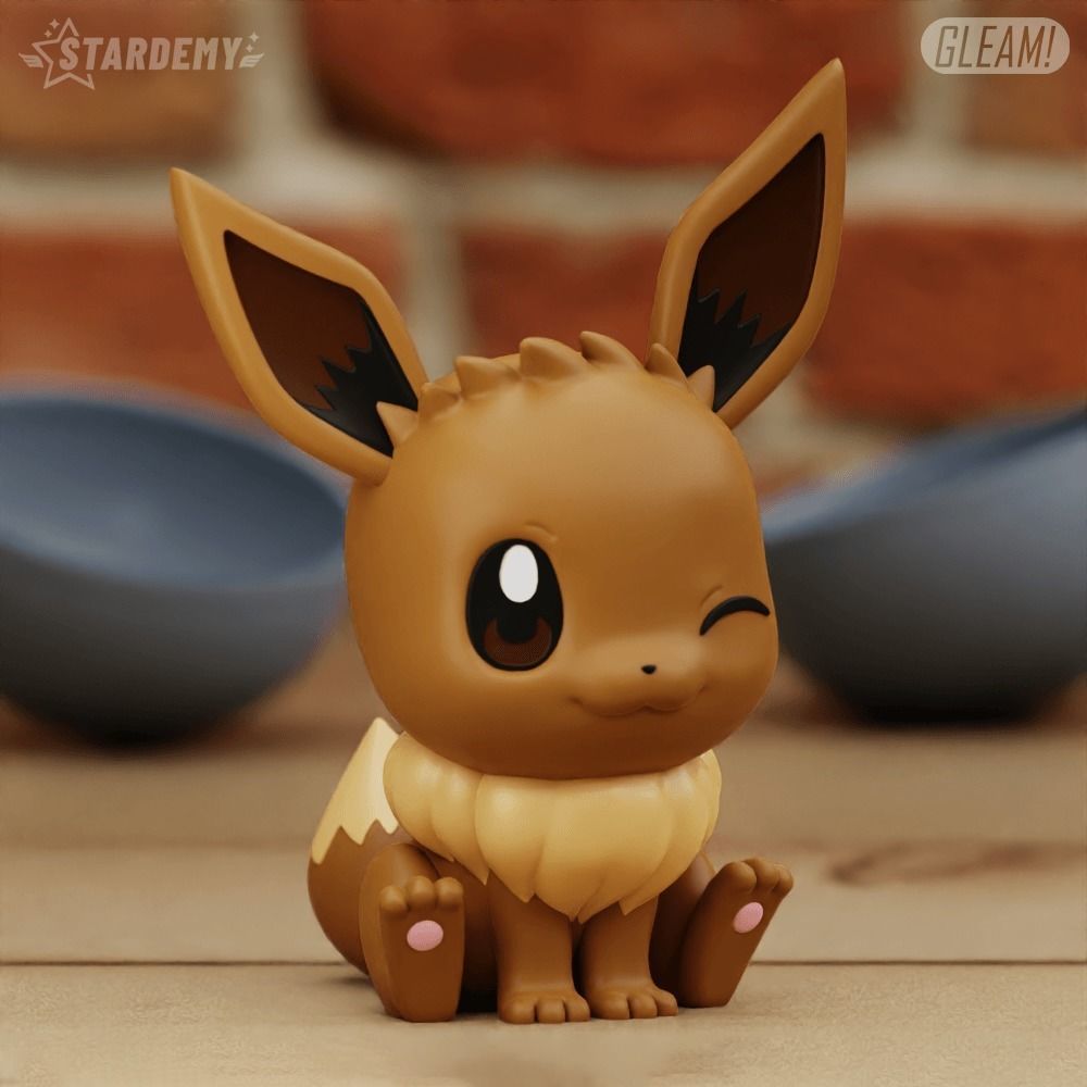 EEVEE 2 DIFFERENT MODELS CHIBI CUTE no supports 3D model 3D printable ...