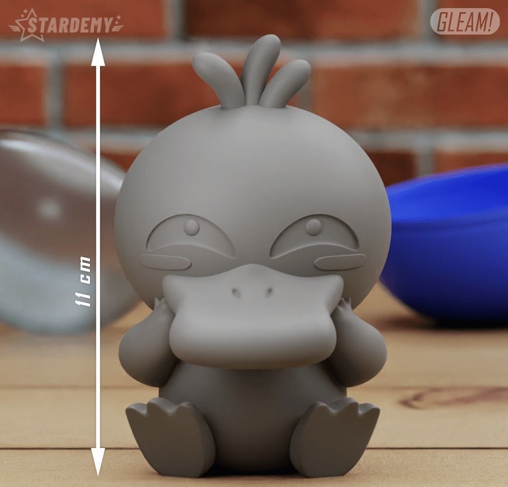 Psyduck 2 Different Models Chibi Cute Print In Place 3d Model 3d
