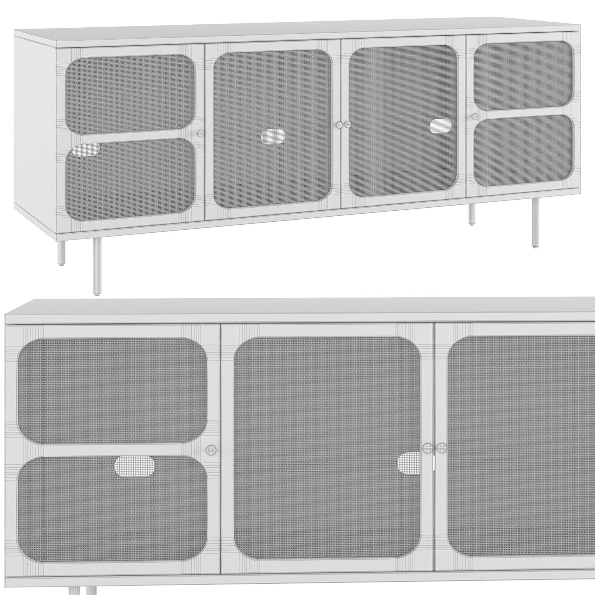 Ida Woven Media Console 3D model | CGTrader