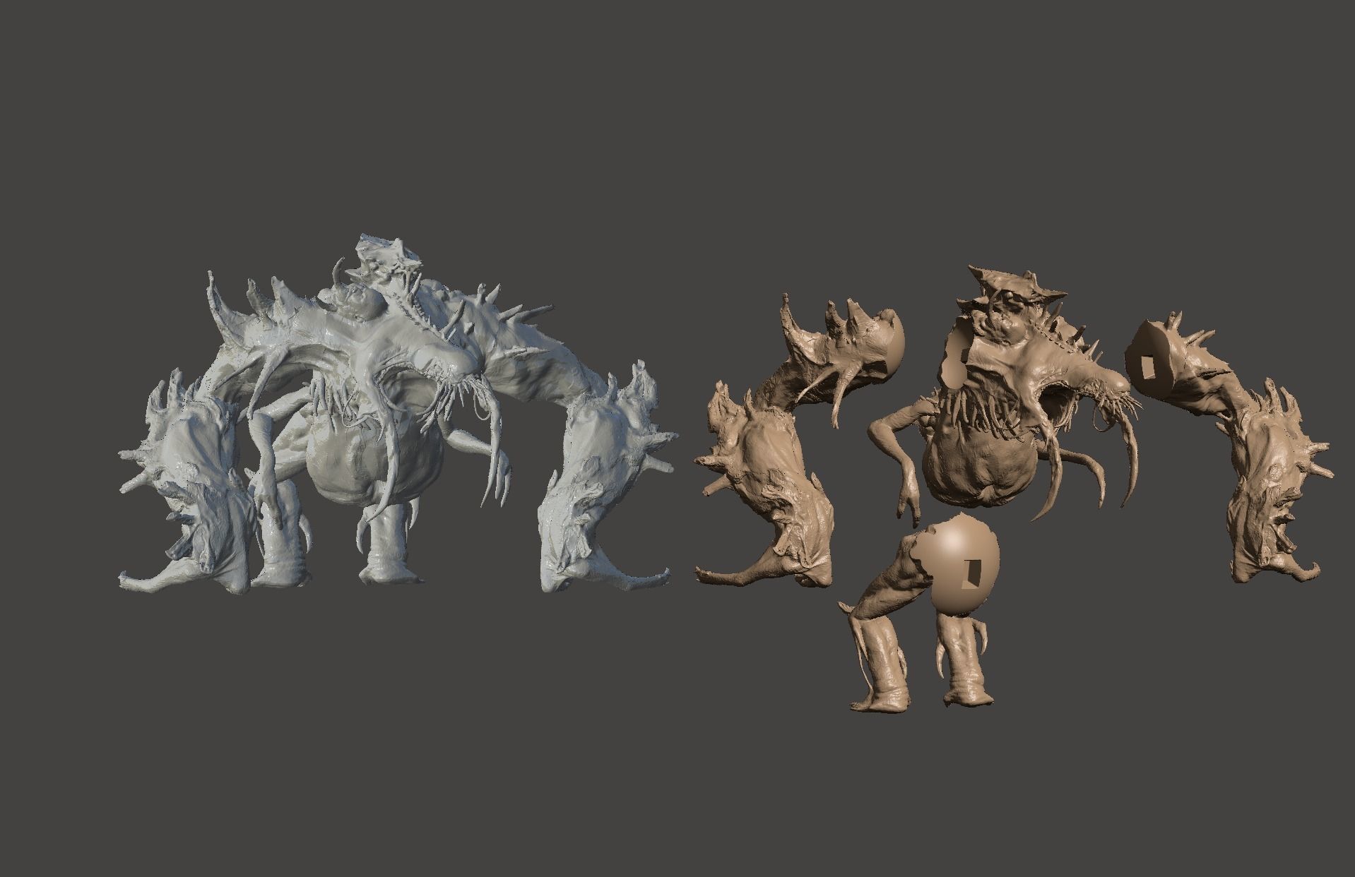 BRUTE NECROMORPH DEAD SPACE REMAKE ULTRA HIGH DETAILED MESH STL 3D ...