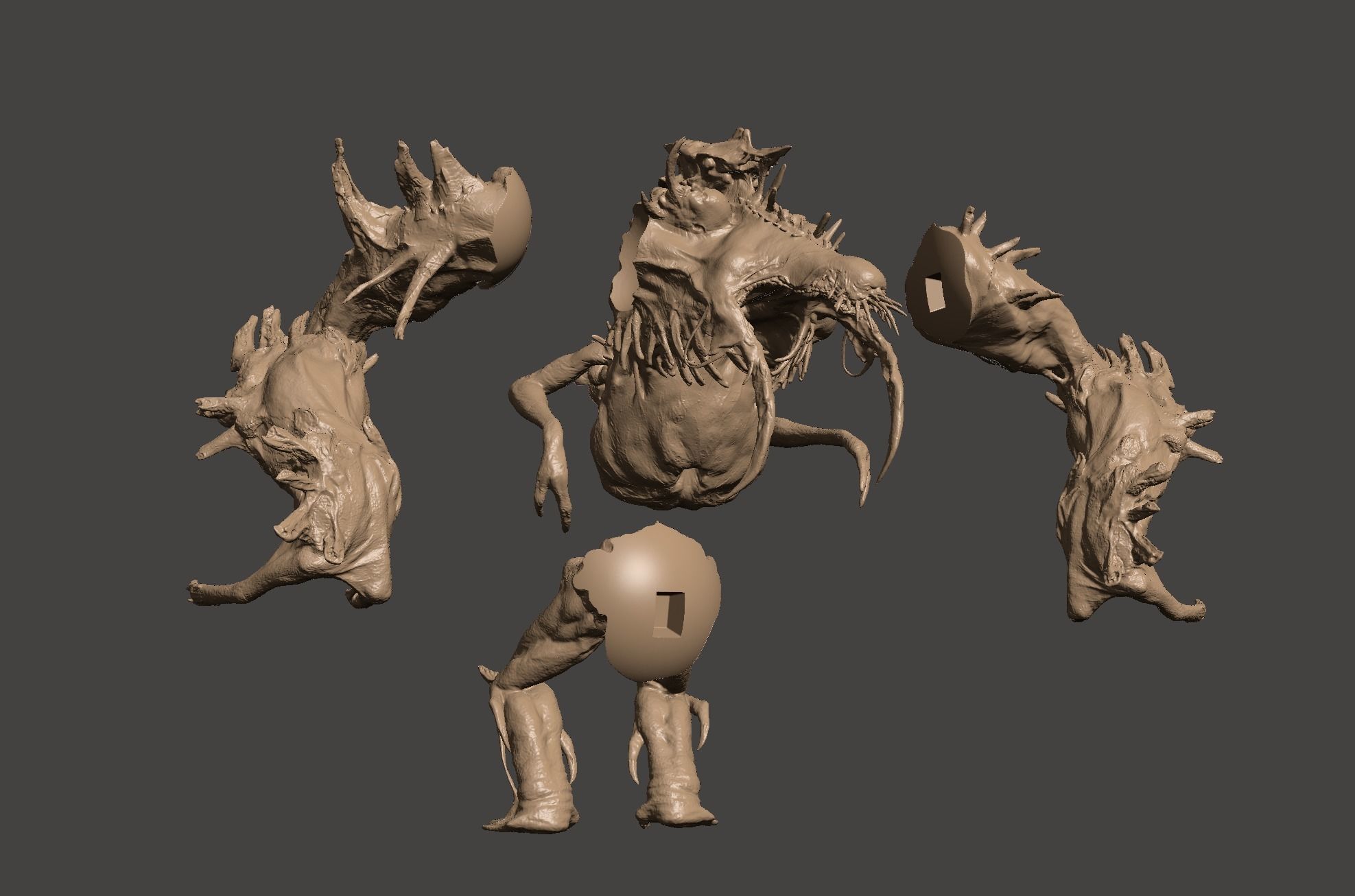 BRUTE NECROMORPH DEAD SPACE REMAKE ULTRA HIGH DETAILED MESH STL 3D ...