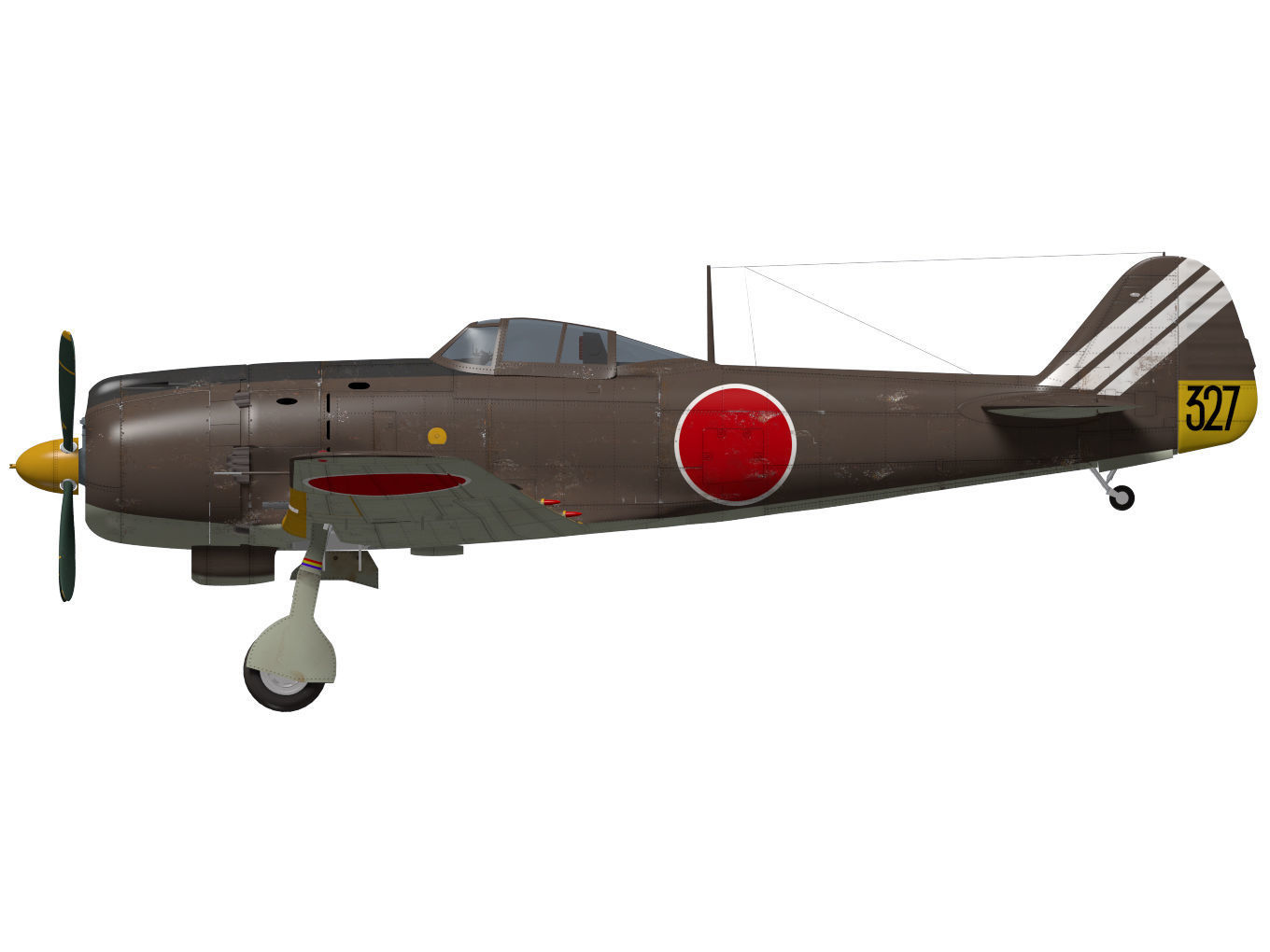 Nakajima Ki-84 Hayate 3D model | CGTrader