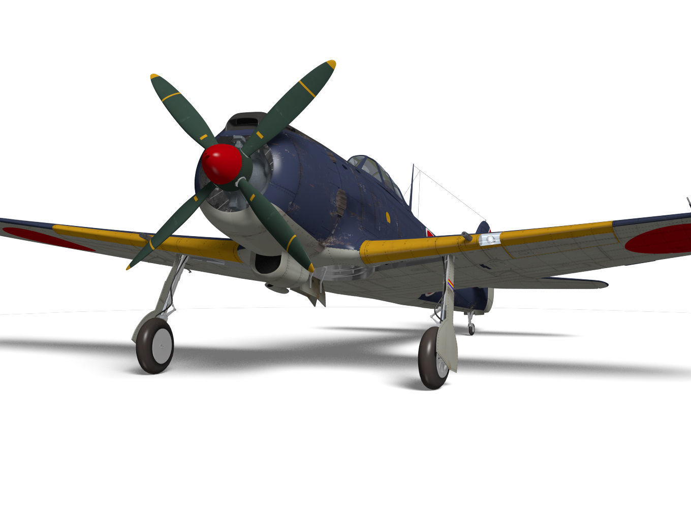 Nakajima Ki-84 Hayate 3D model | CGTrader