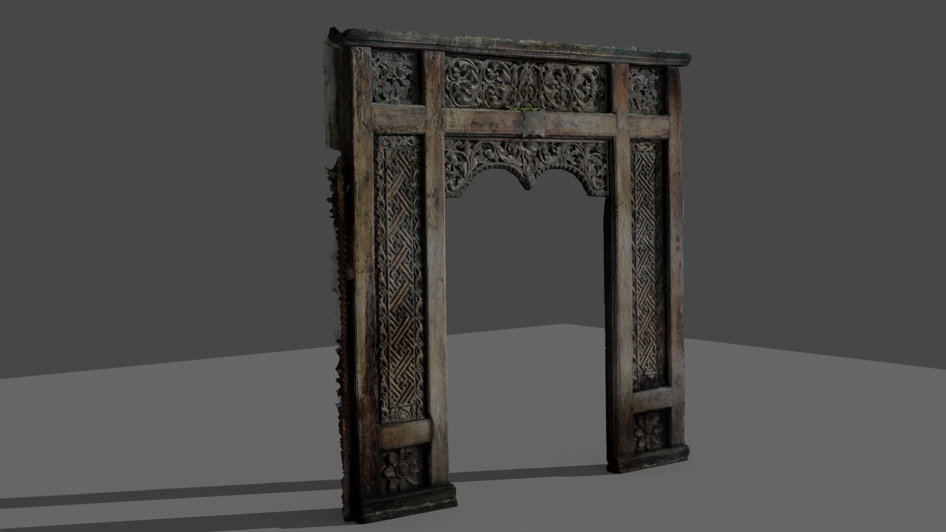 Wooden Java Door 3D model | CGTrader