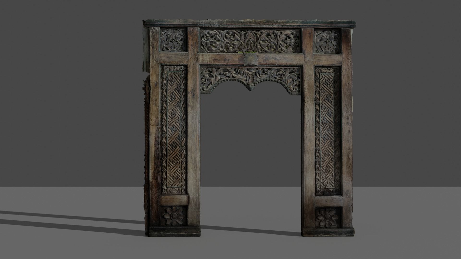 Wooden Java Door 3D model | CGTrader