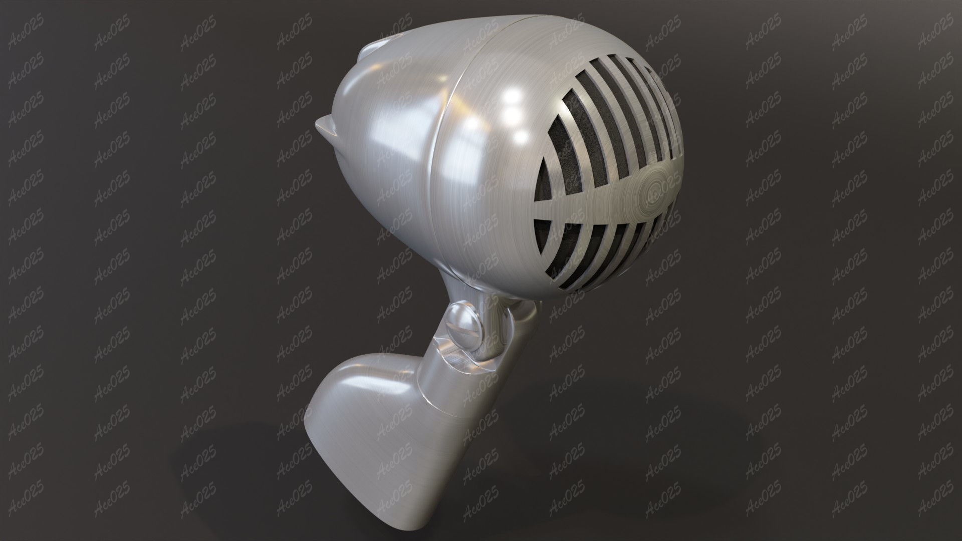 Shure 705 Rocket vintage microphone 3D model | CGTrader