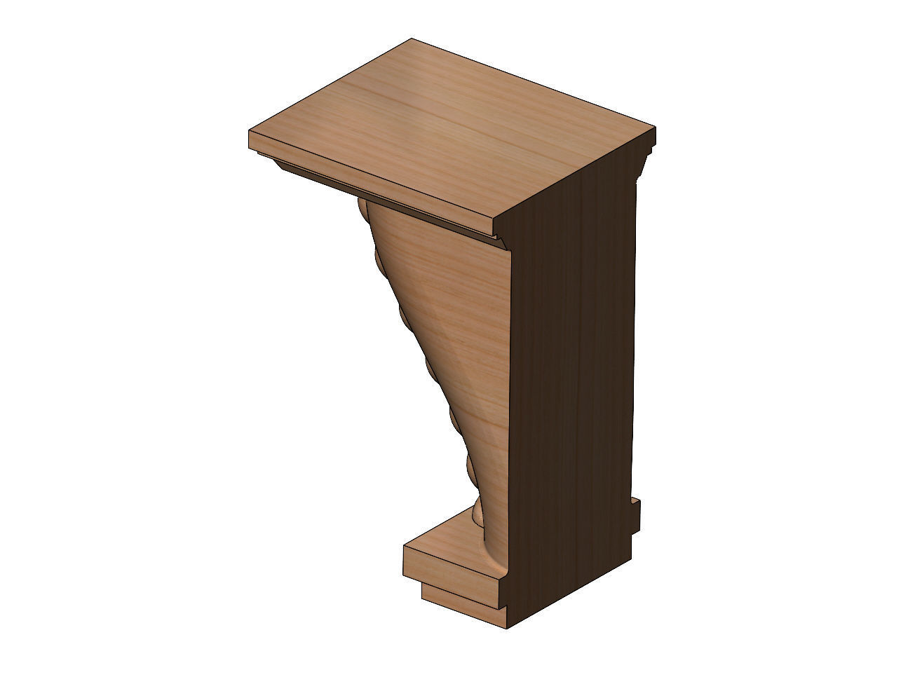 Beaded core mission corbel bracket 3D model 3D printable | CGTrader