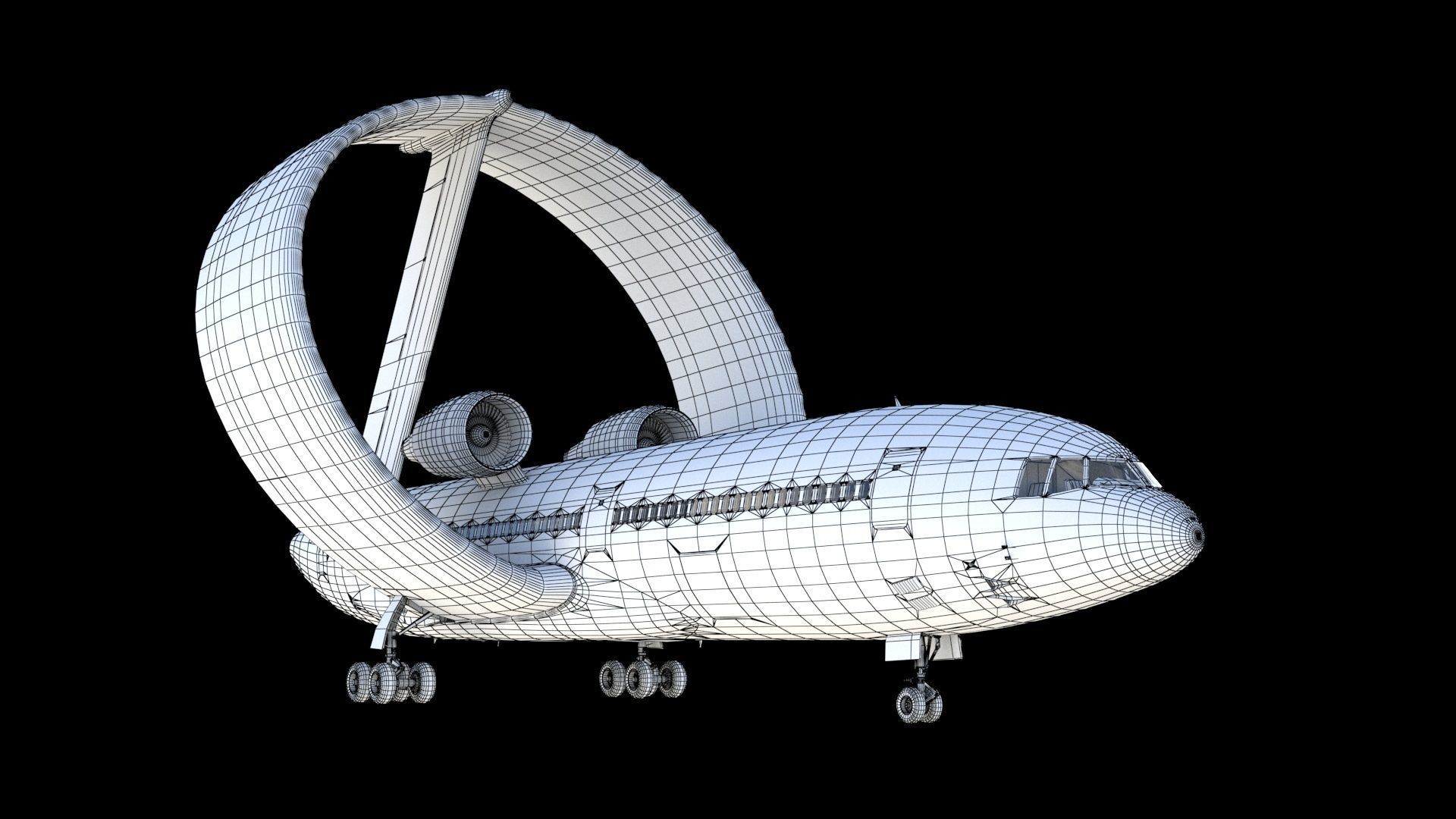 Lockheed Ring Wing airliner 3D model | CGTrader