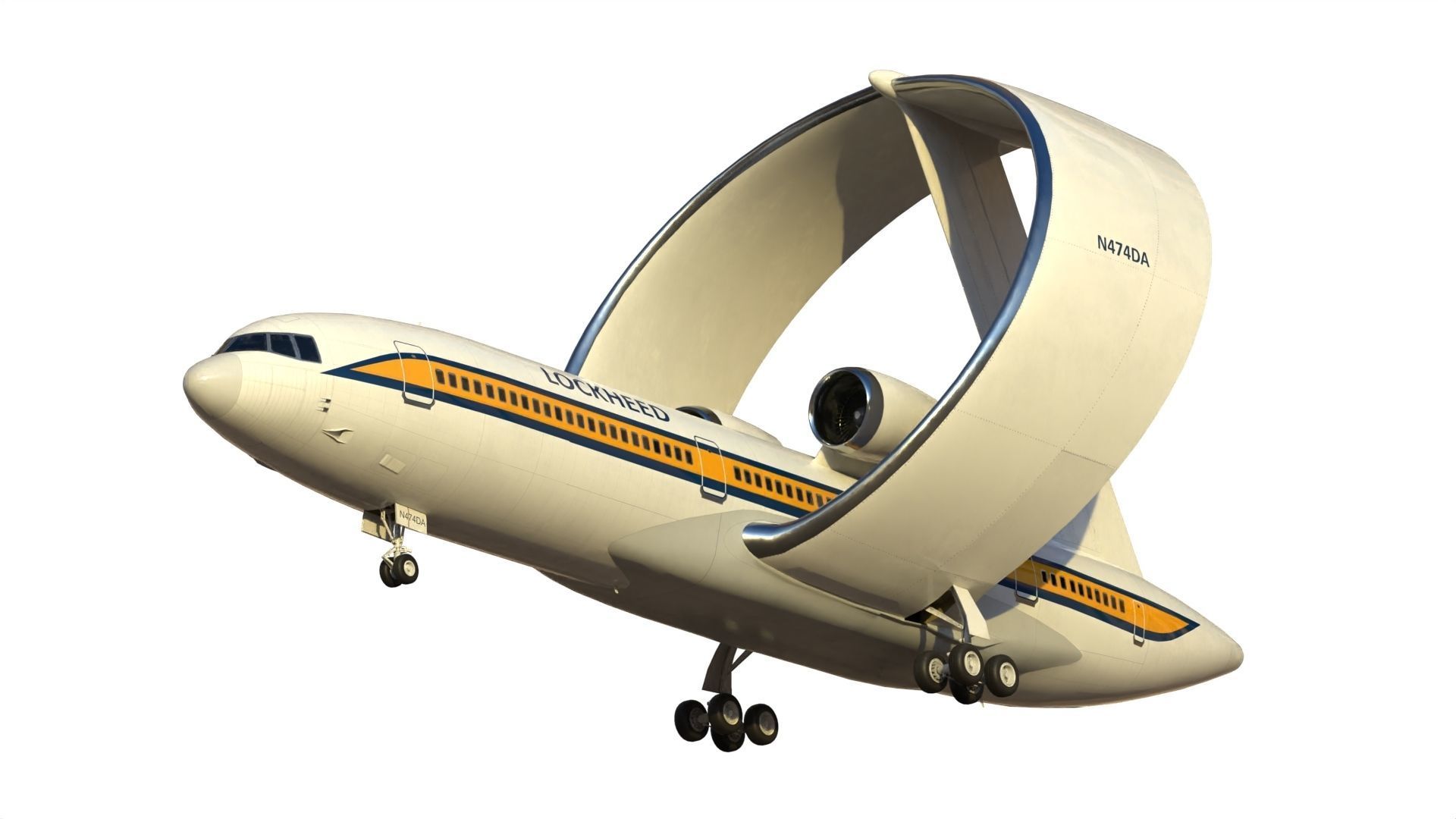 Lockheed Ring Wing airliner 3D model | CGTrader