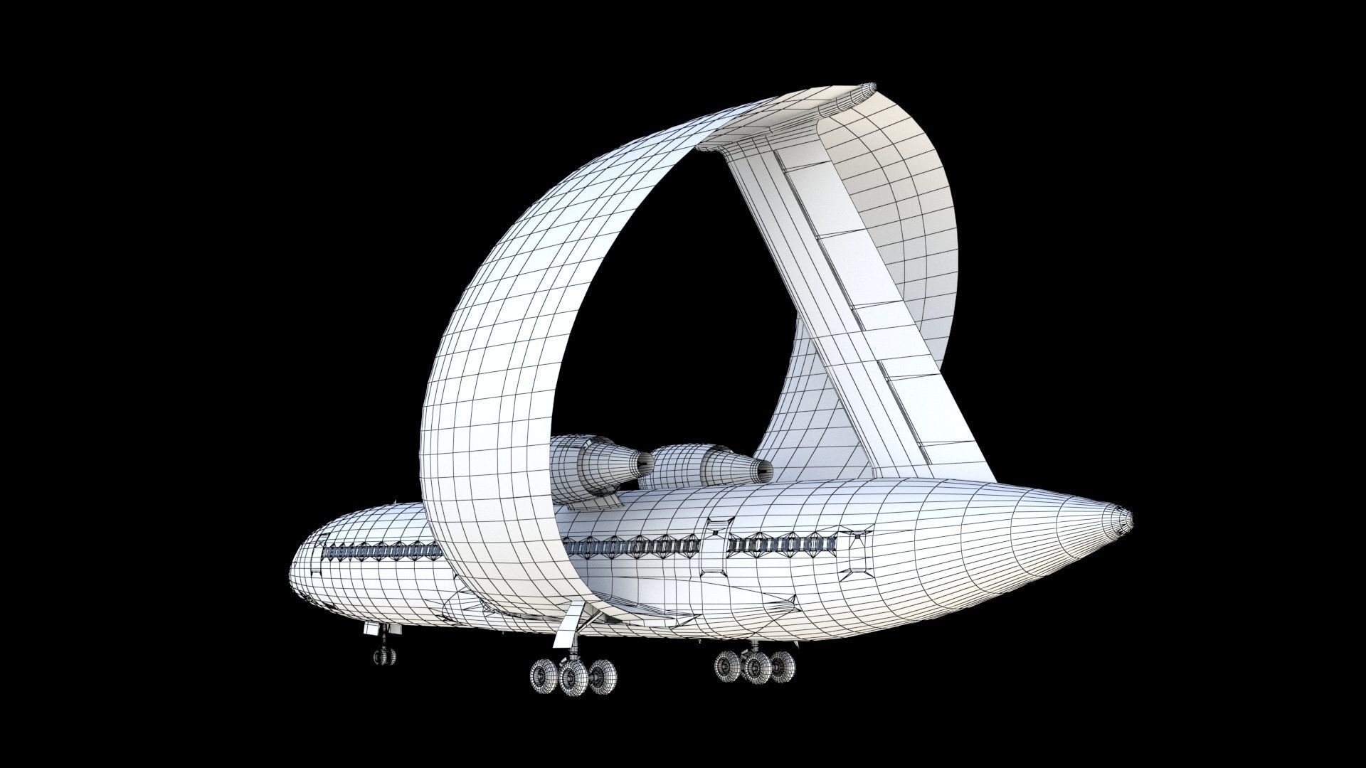 Lockheed Ring Wing airliner 3D model | CGTrader