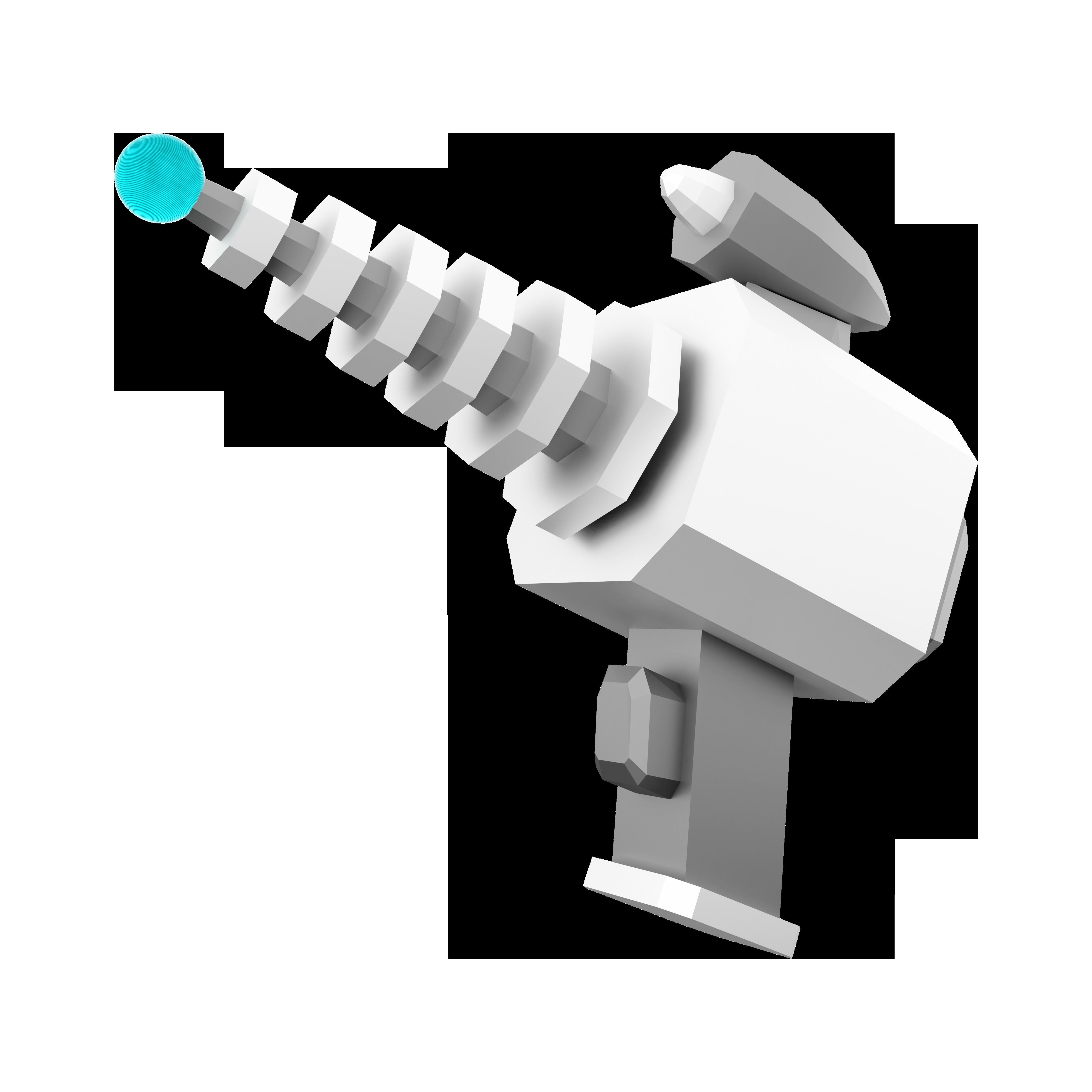 3d science fiction blaster icon 3D model | CGTrader