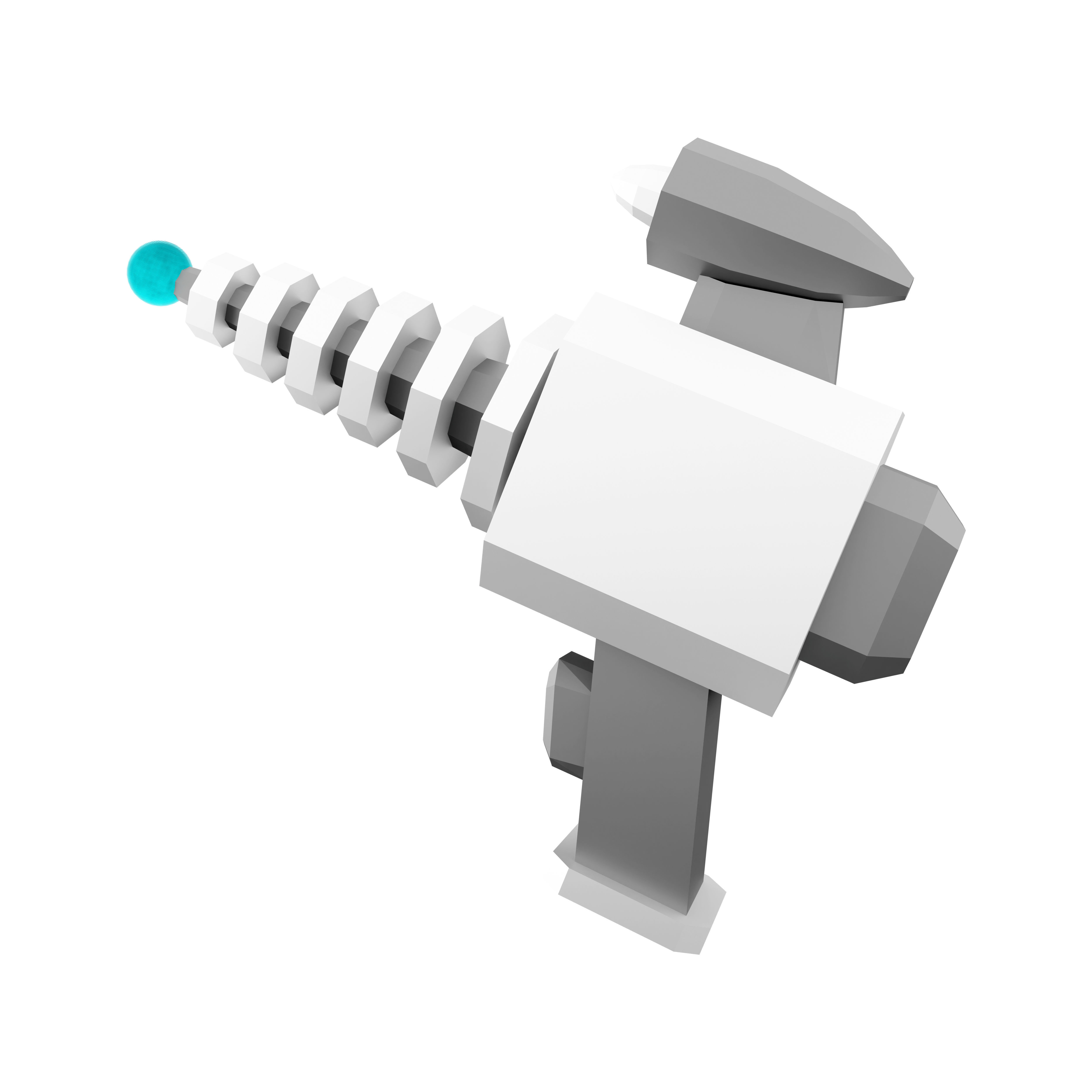 3d science fiction blaster icon 3D model | CGTrader