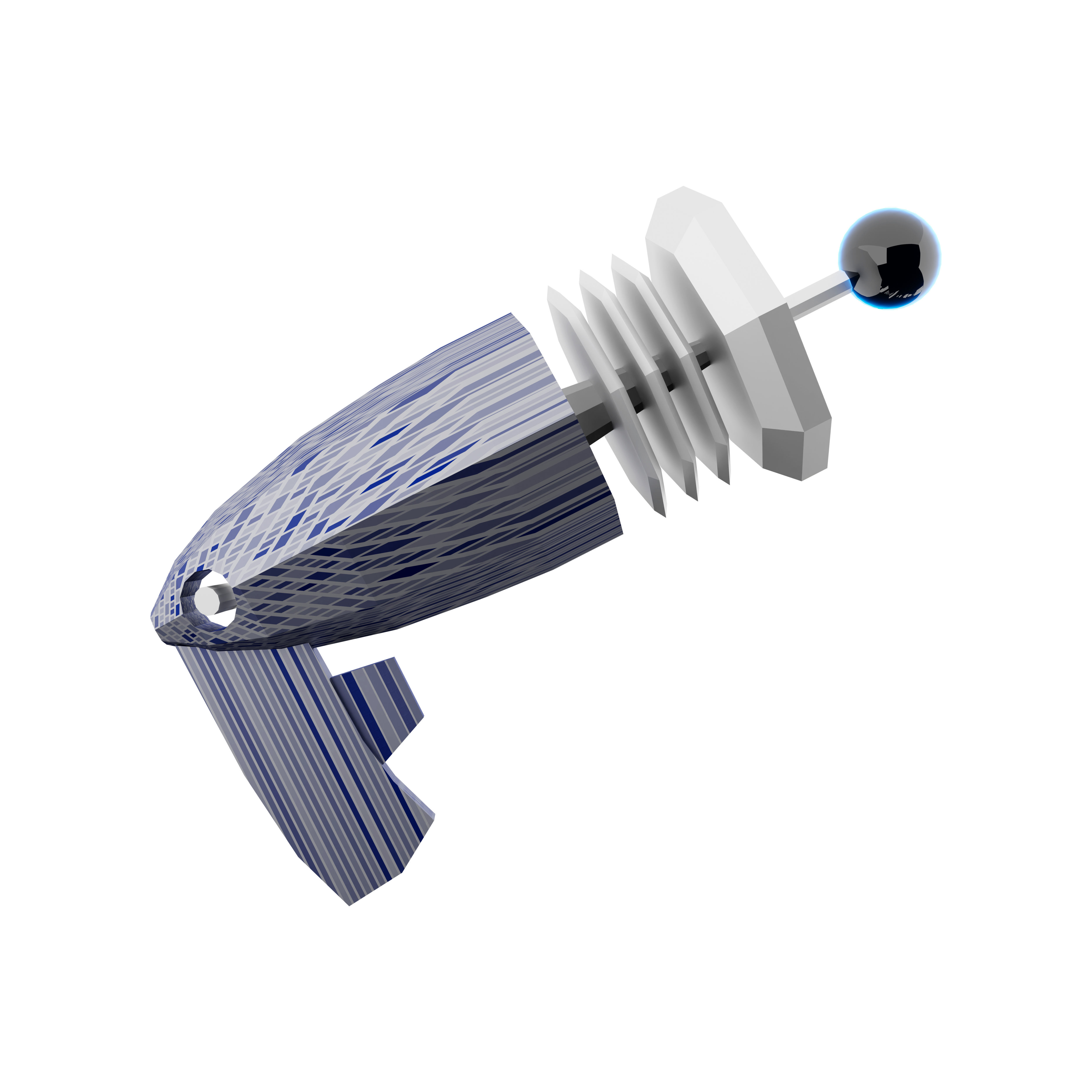 3d space gun from astronomy collection low poly icon 3D model | CGTrader