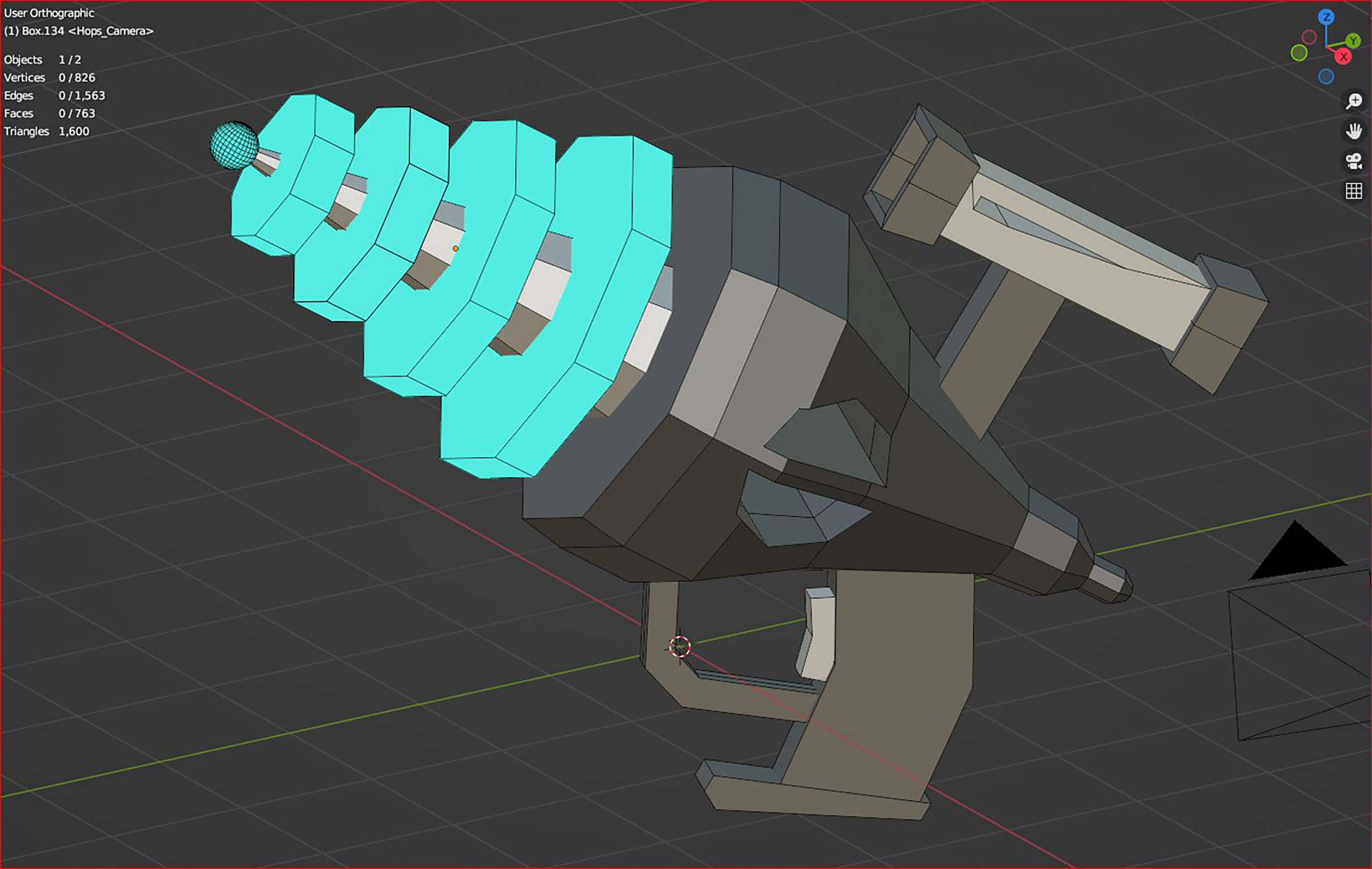 3d Futuristic Sci-Fi Assault Pistol low-poly icon 3D model | CGTrader