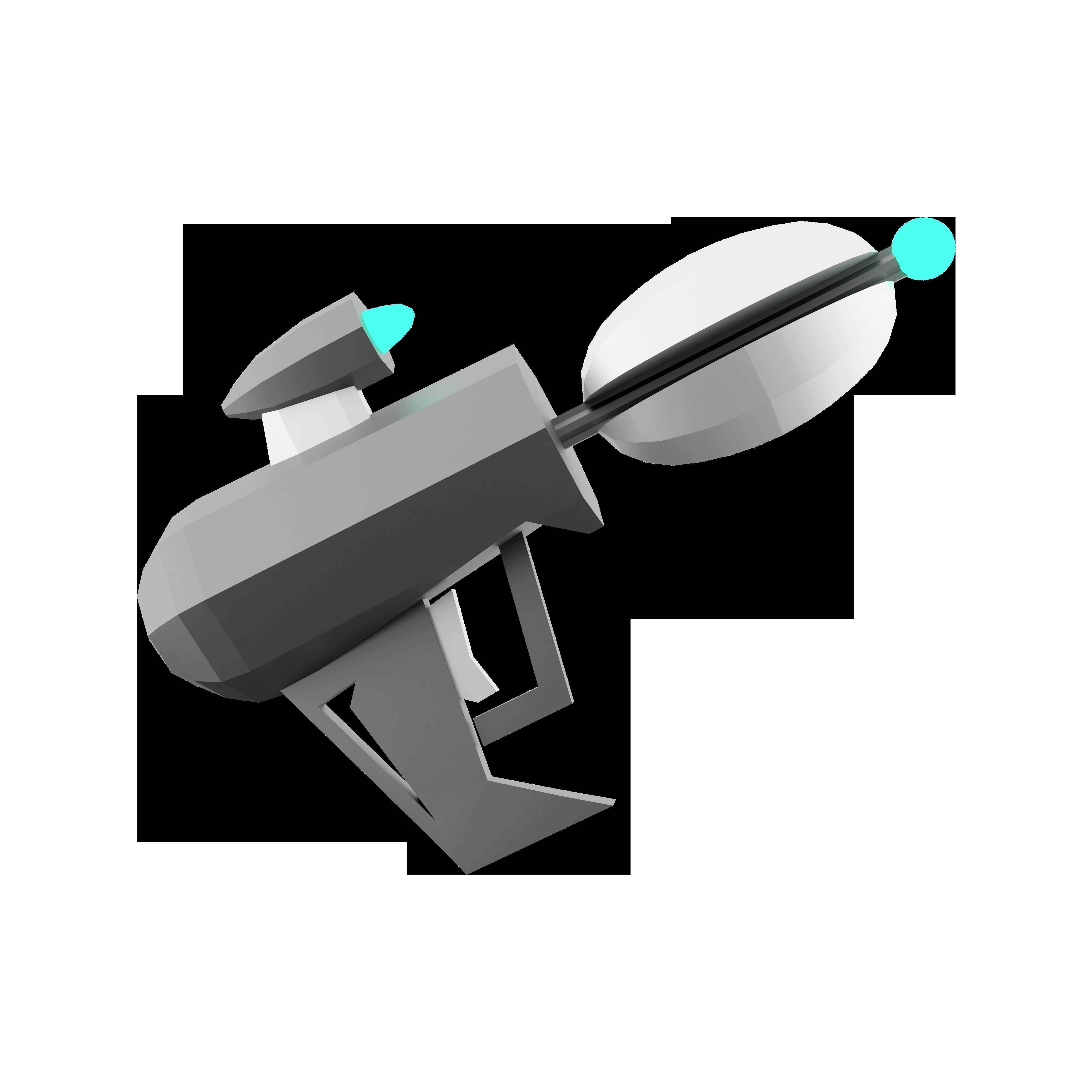 3d Futuristic Sci-Fi Assault Pistol low-poly icon 3D model | CGTrader