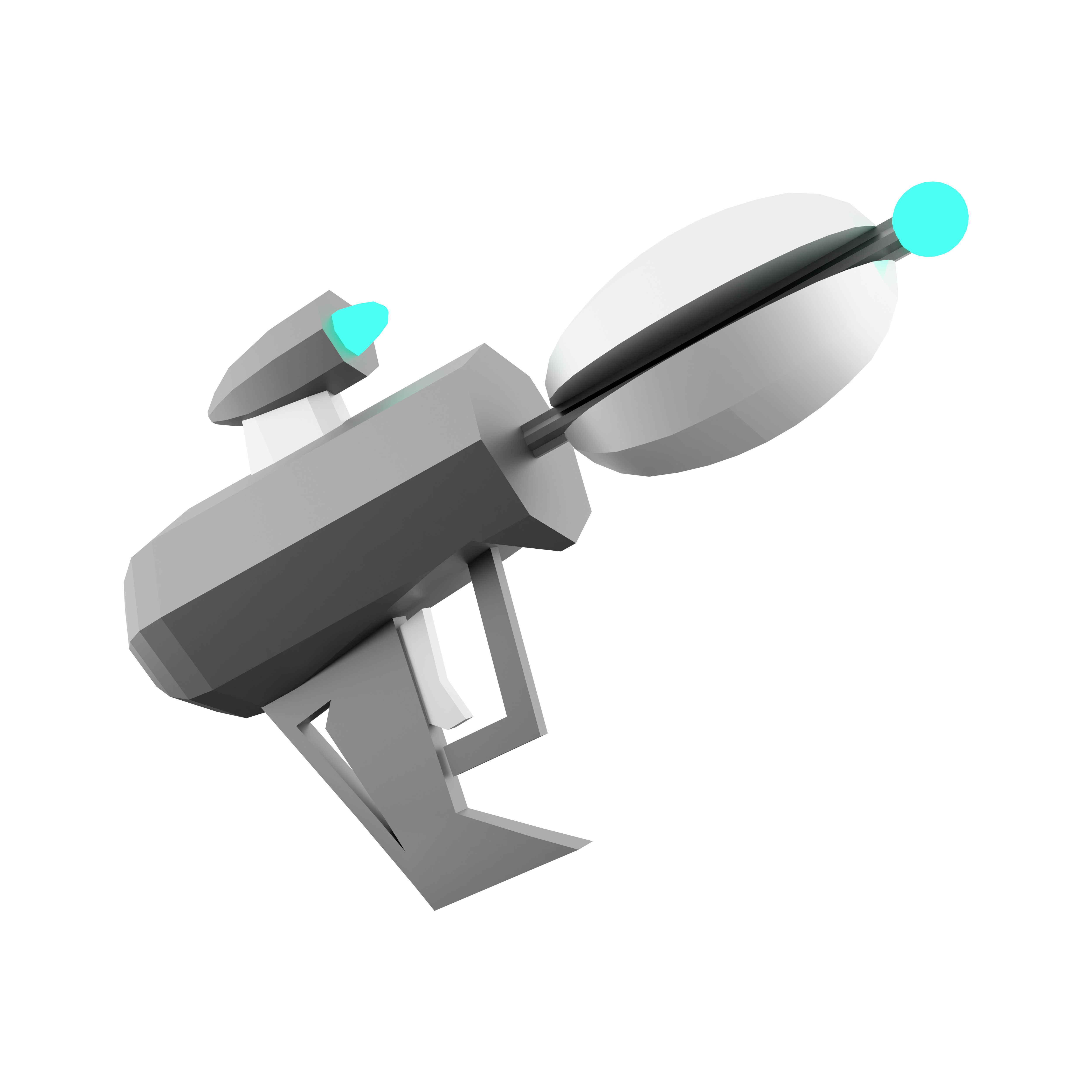 3d Futuristic Sci-Fi Assault Pistol low-poly icon 3D model | CGTrader
