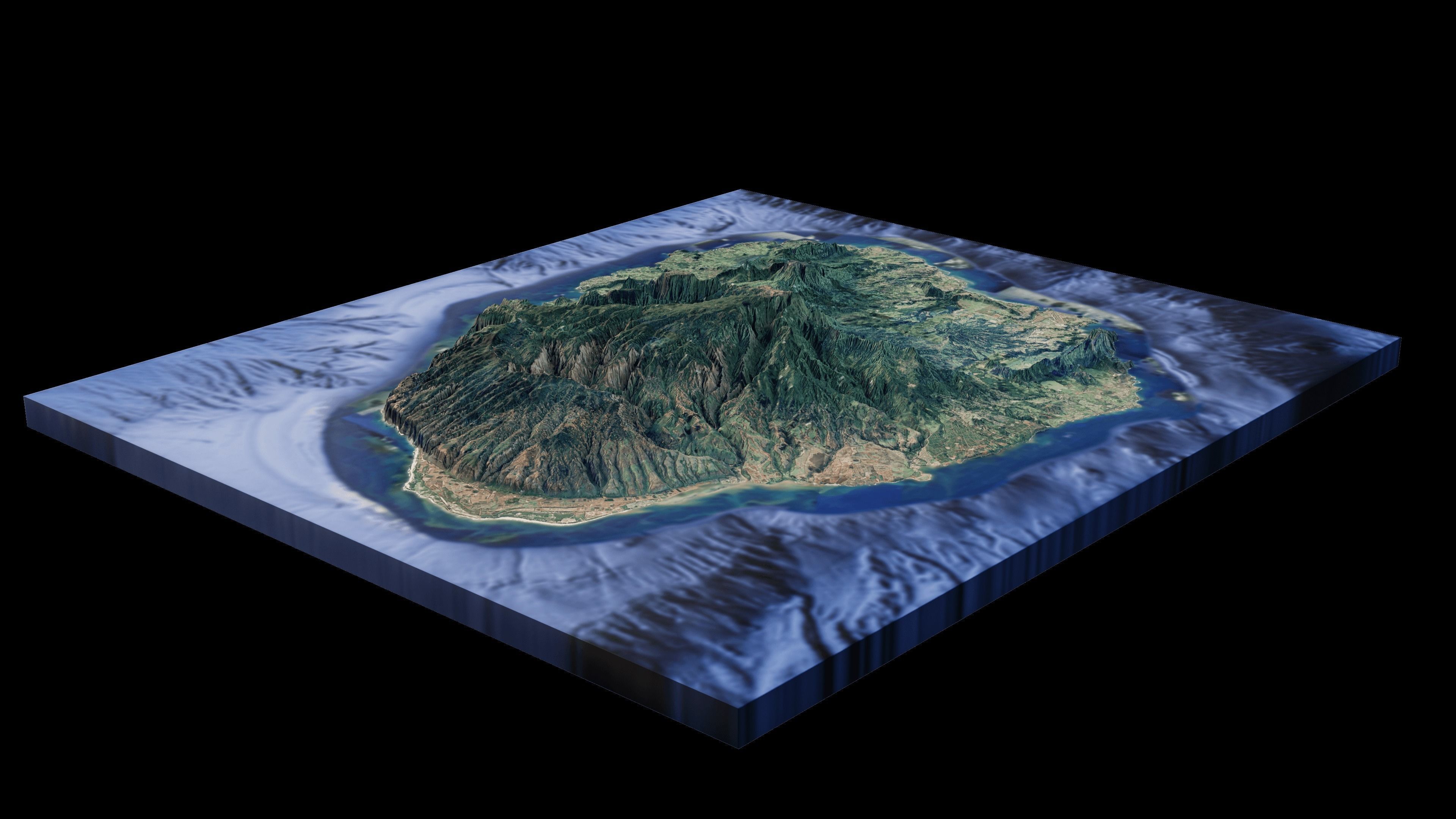 Kauai island terrain 3d model 3D model | CGTrader