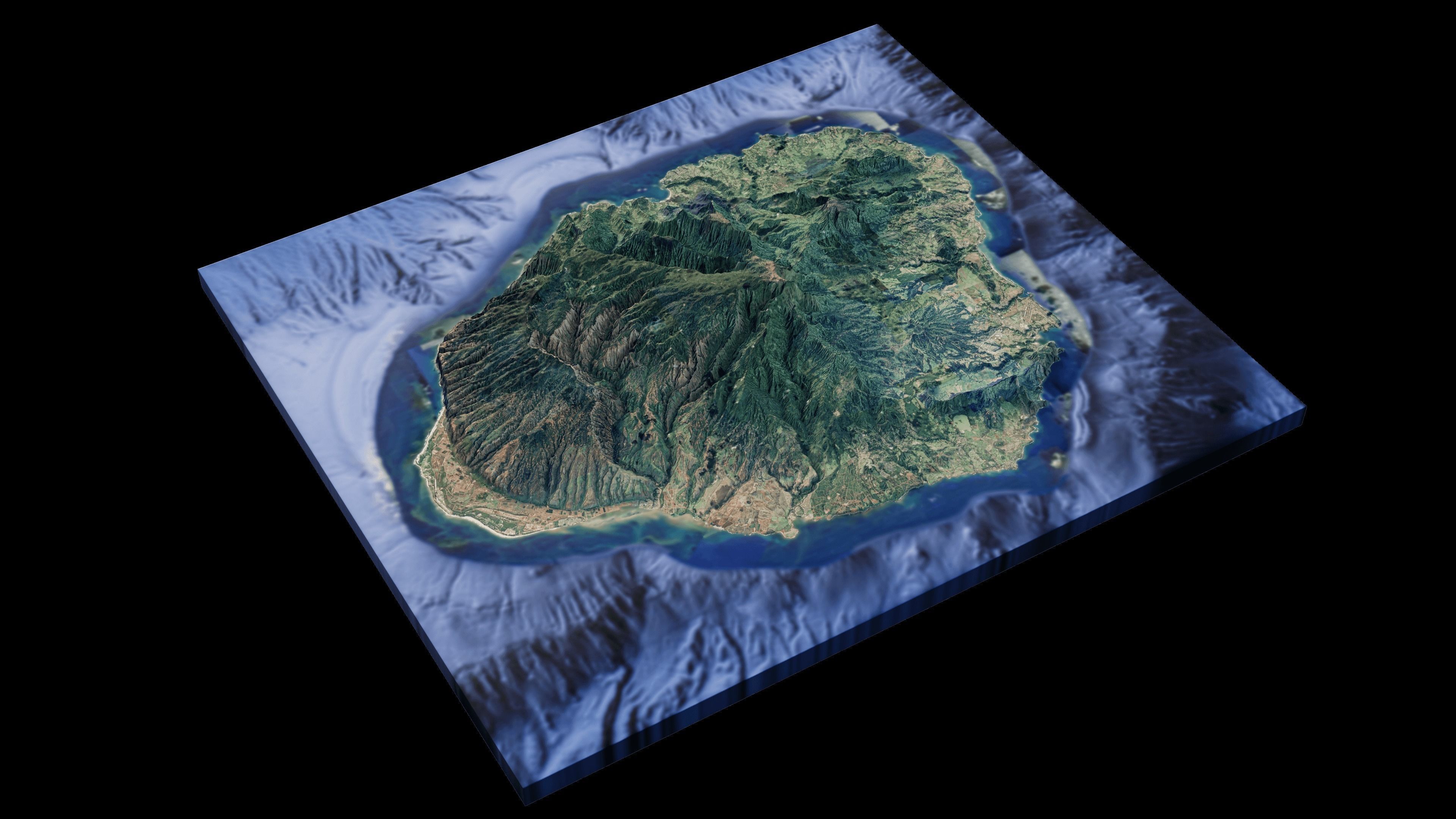 Kauai island terrain 3d model 3D model | CGTrader