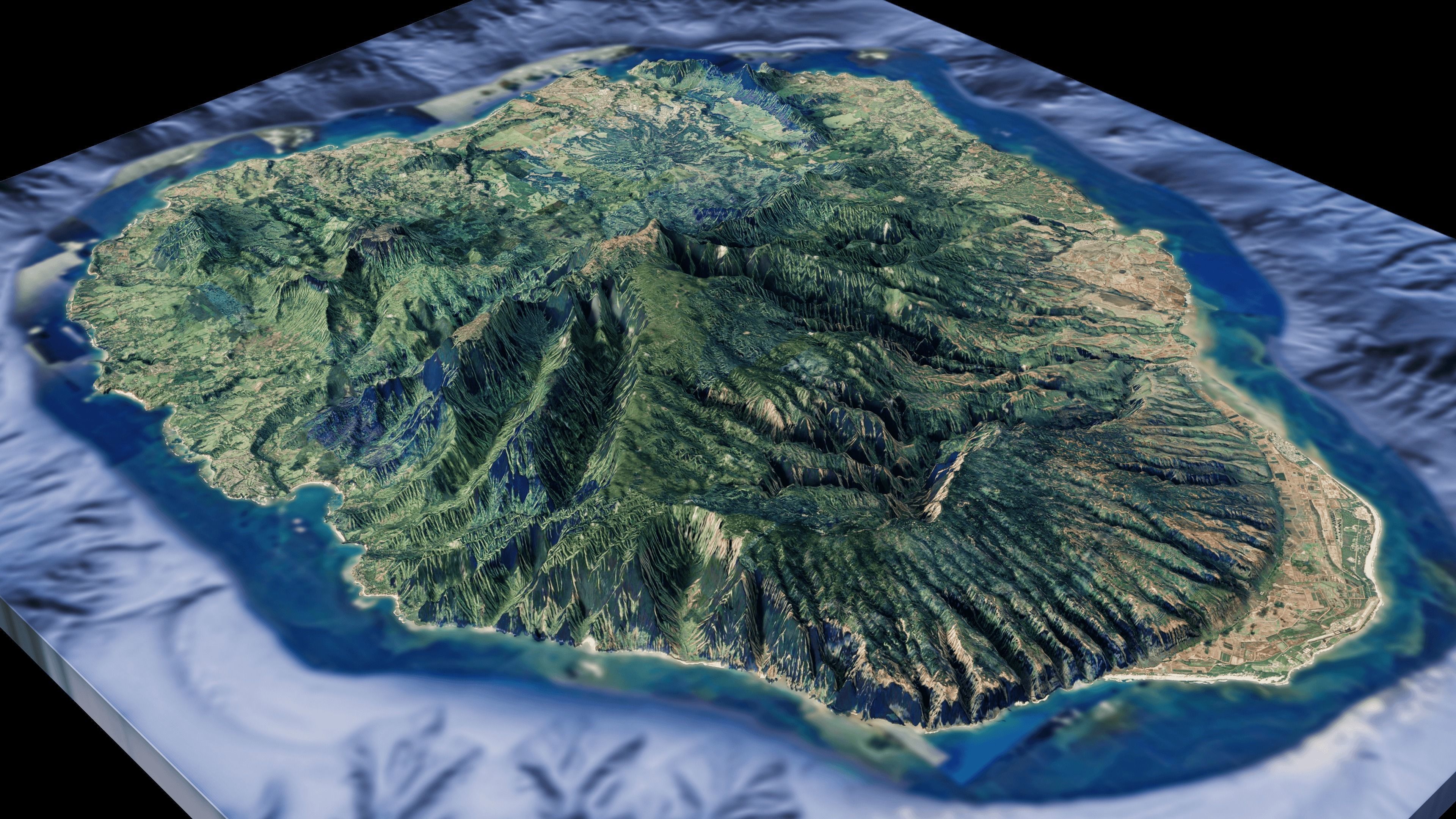 Kauai island terrain 3d model 3D model | CGTrader