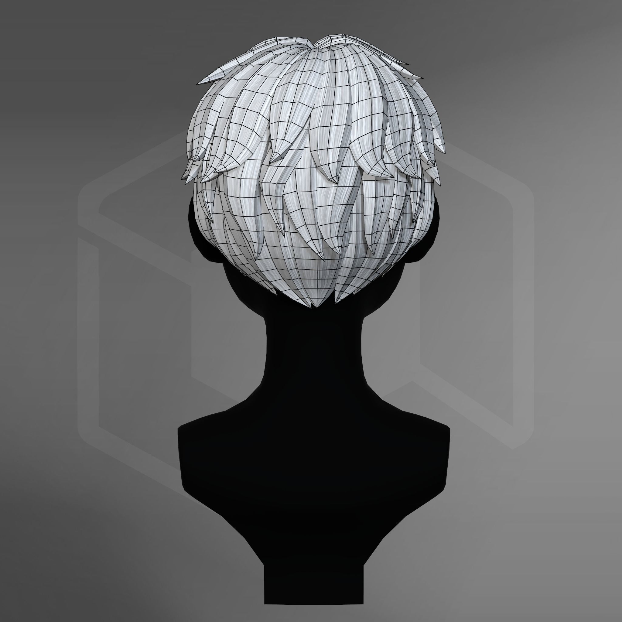 Free Stylized Male Hairstyle free VR / AR / low-poly 3D model | CGTrader