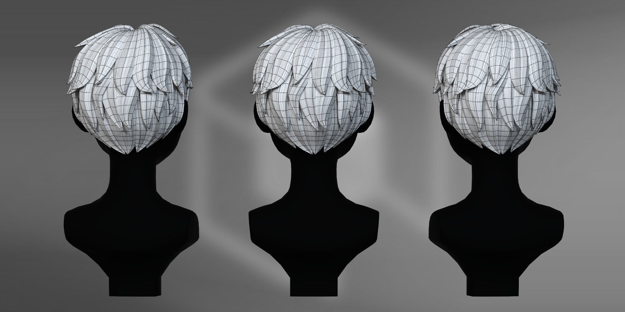 Free Stylized Male Hairstyle free VR / AR / low-poly 3D model | CGTrader