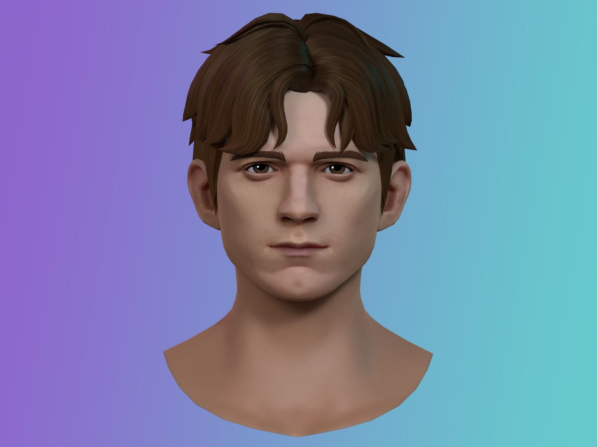 Free Stylized Male Hairstyle free VR / AR / low-poly 3D model | CGTrader
