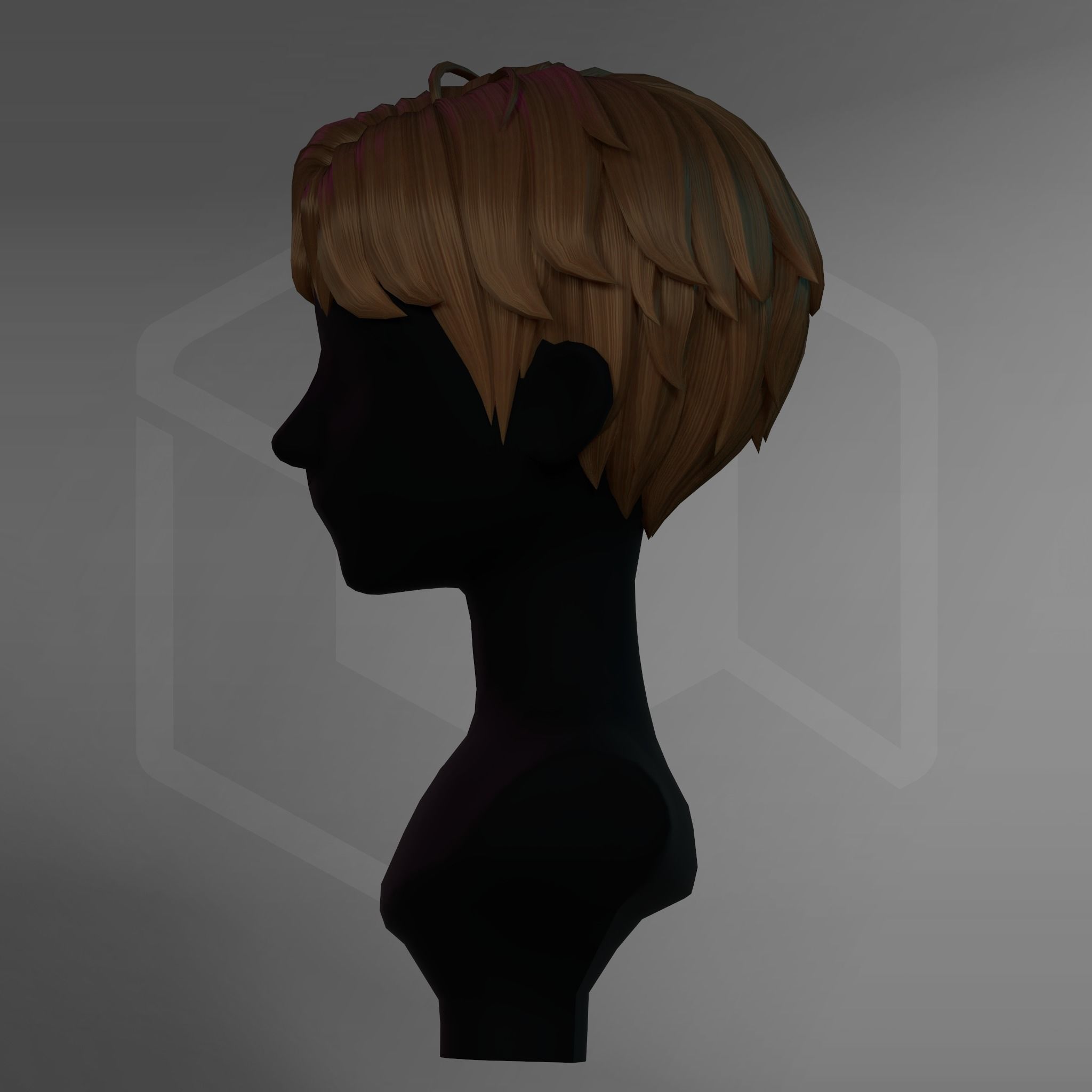 Free Stylized Male Hairstyle free VR / AR / low-poly 3D model | CGTrader
