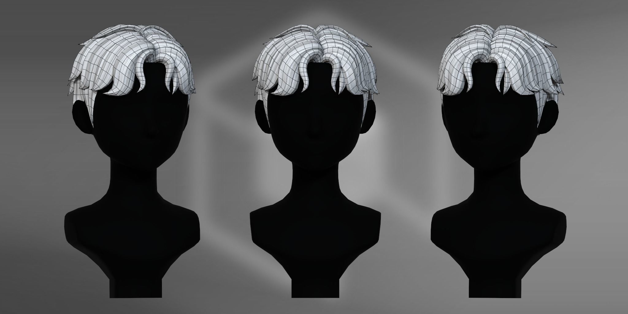 Free Stylized Male Hairstyle free VR / AR / low-poly 3D model | CGTrader