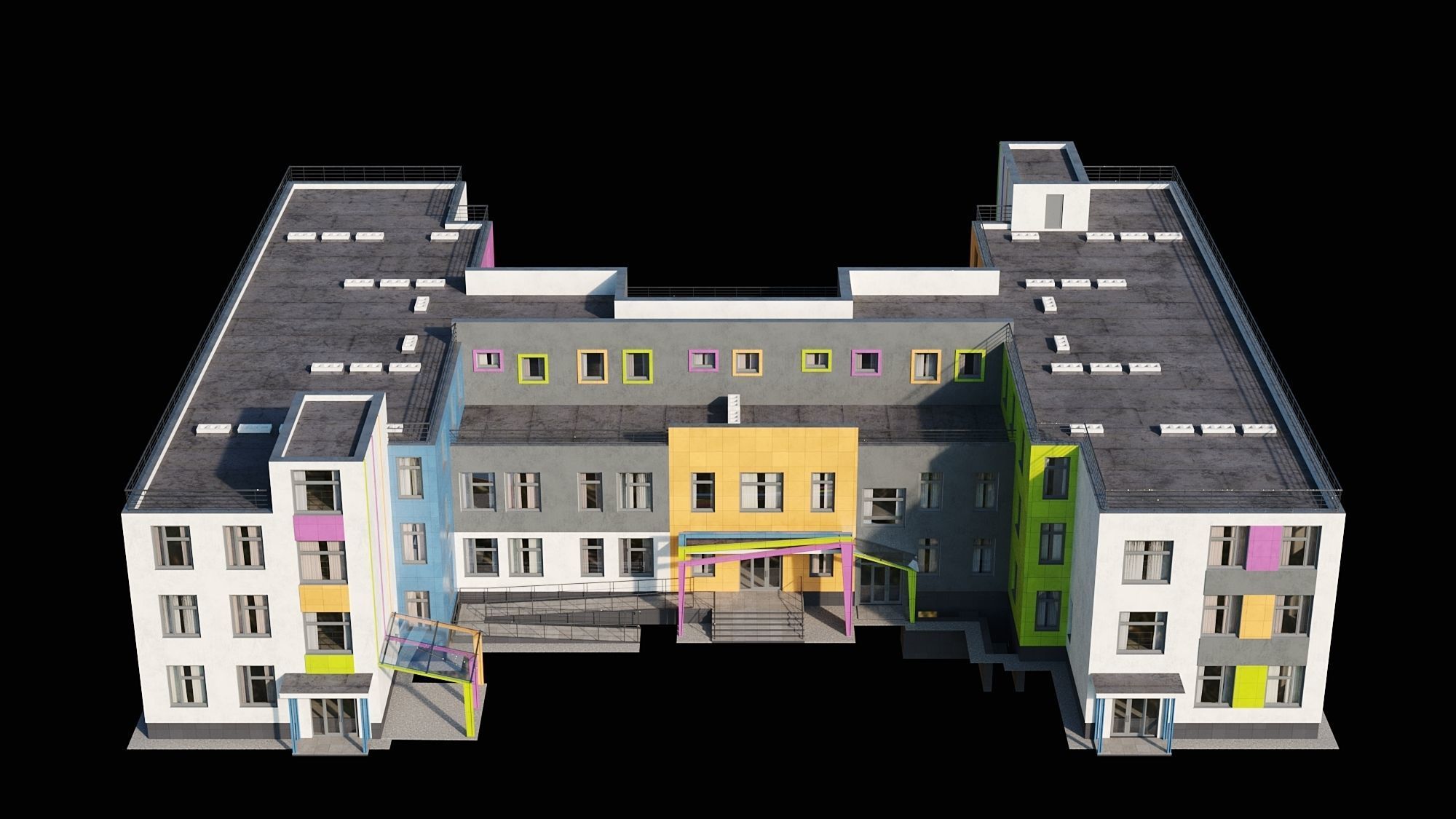 Kindergarten building 2 3D model | CGTrader