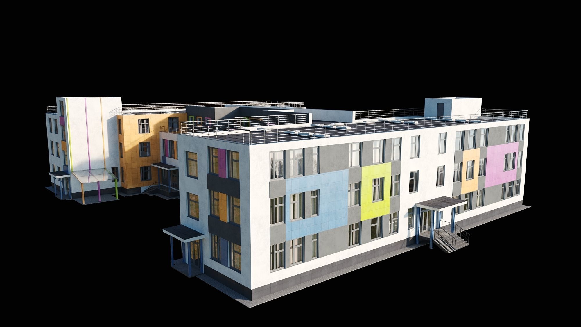 Kindergarten building 2 3D model | CGTrader