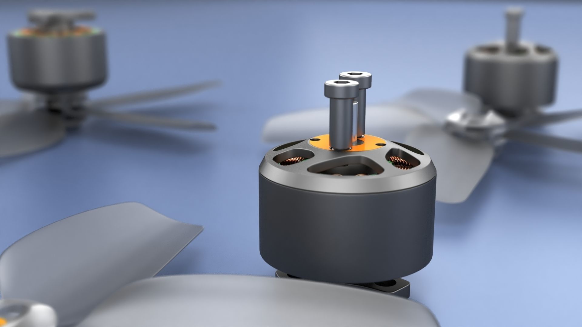 AVATA drone motor 3d model with original props 3D model | CGTrader