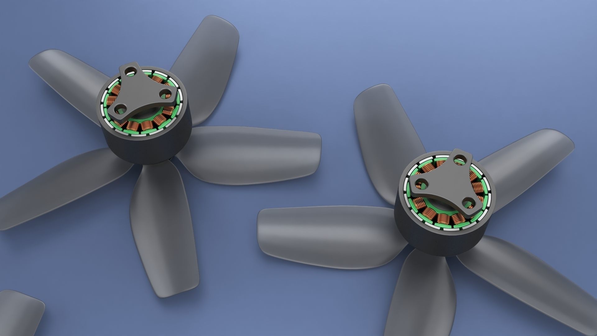 AVATA drone motor 3d model with original props 3D model | CGTrader