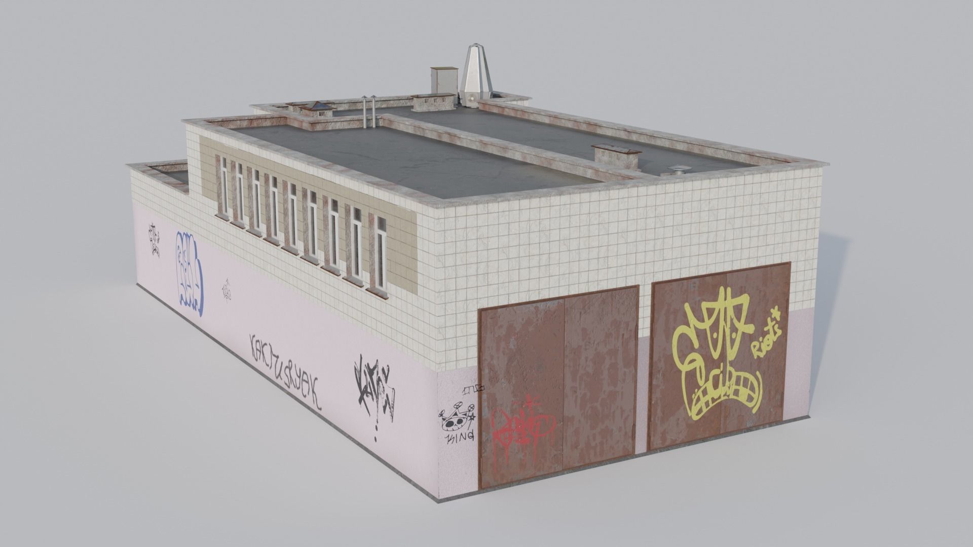 3D model Warehouse or Transformer booth VR / AR / low-poly | CGTrader