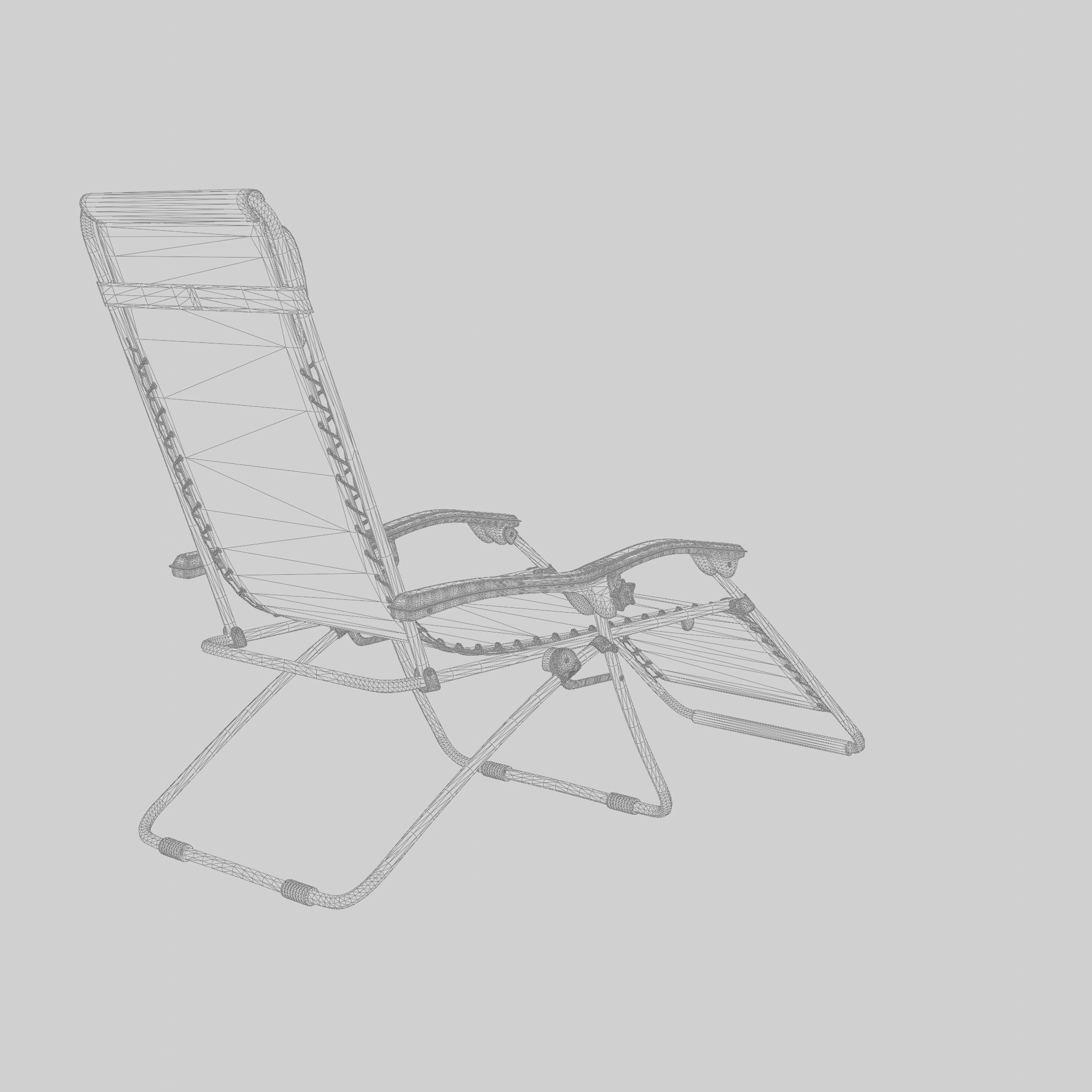 3D model Baden Baden Chair Blue 3D Model VR / AR / low-poly | CGTrader
