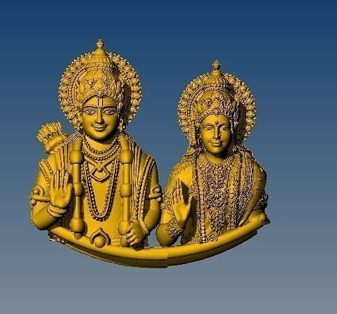 sitharam locket pendent gold ornament jewelry 3D model 3D printable ...