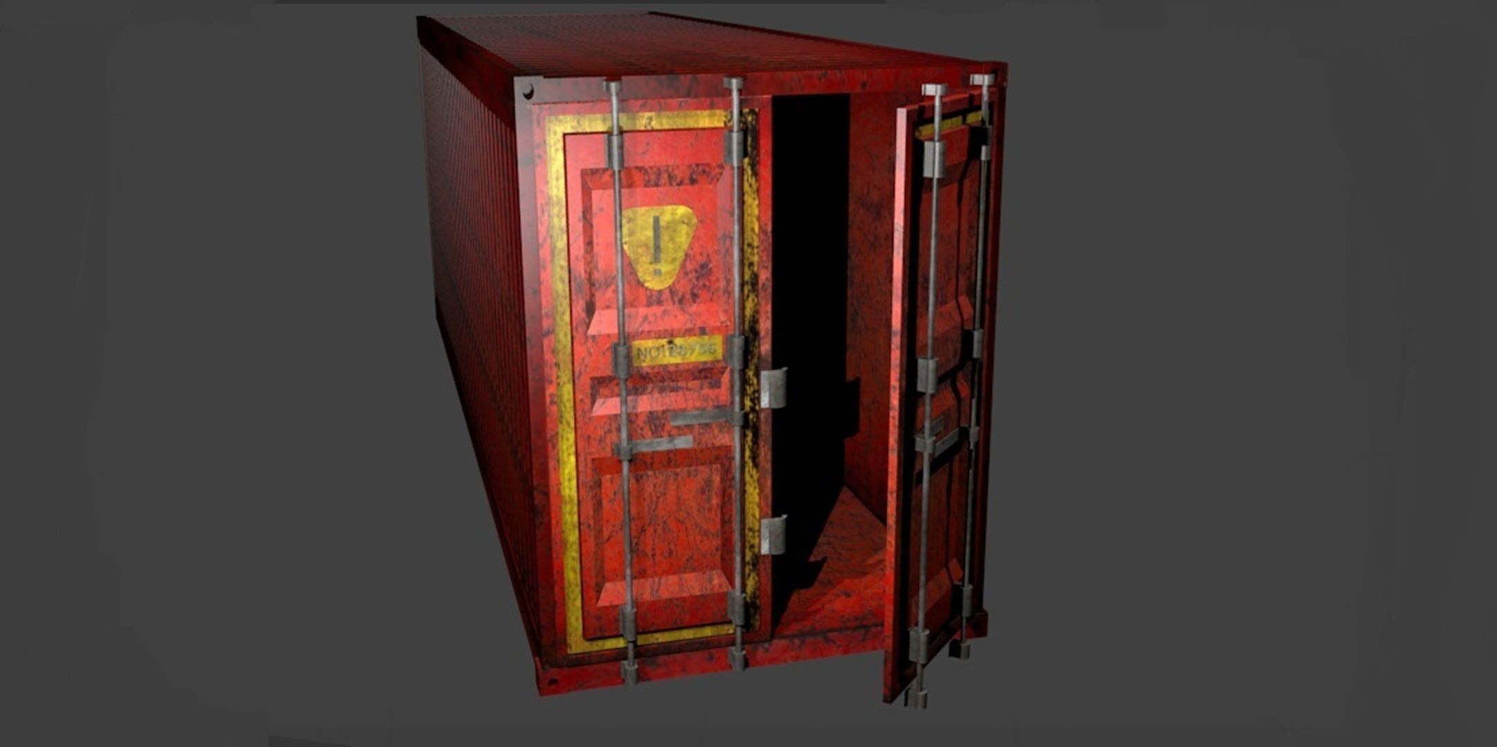 shipping container multiple parts 3D model | CGTrader
