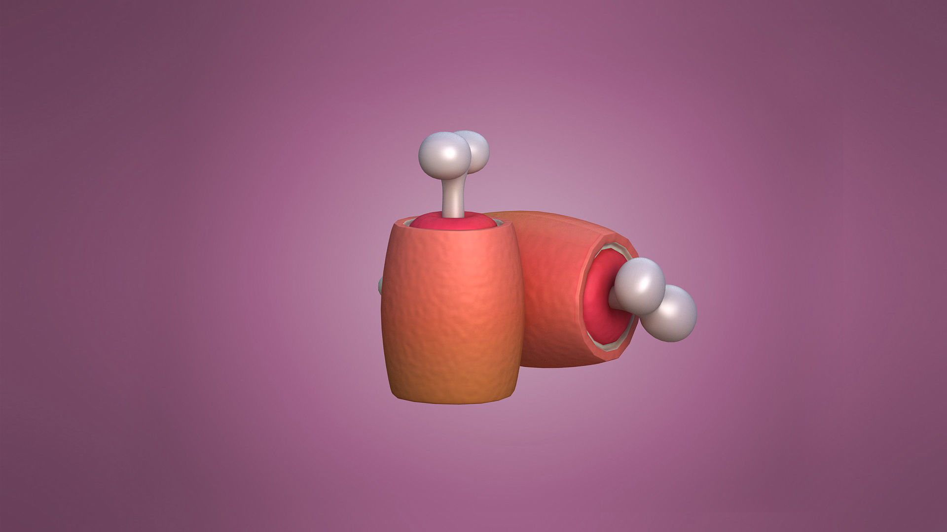 Ham in cartoon style Cartoon Ham Meat 3D model | CGTrader