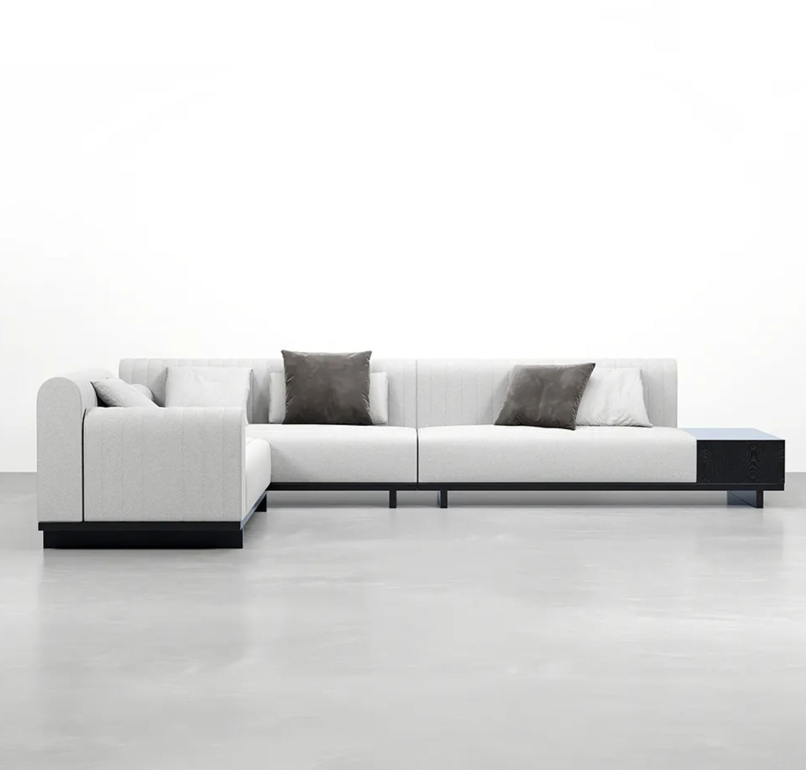 3980mm Modern Corner LShaped Sofa with Side Open Storage 3D model ...