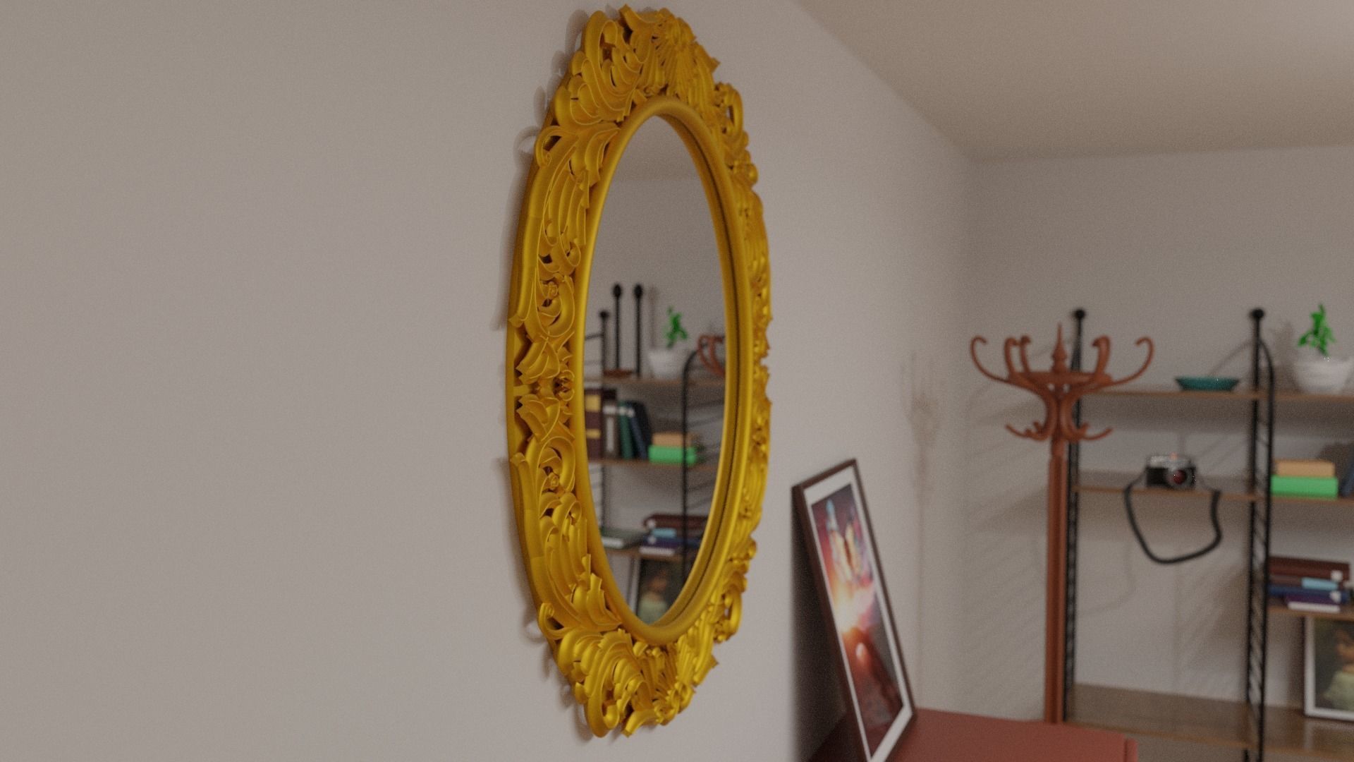 Old Fashion Mirror 3D model 3D printable | CGTrader