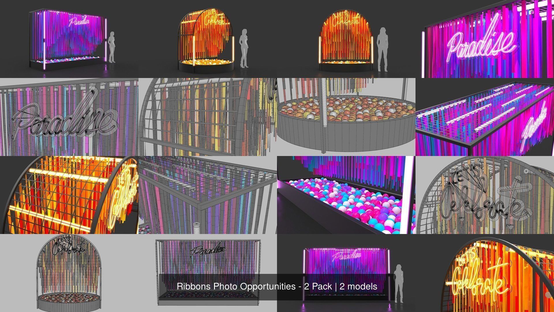 Ribbons Photo Opportunities - 2 Pack 3D Model Collection | CGTrader