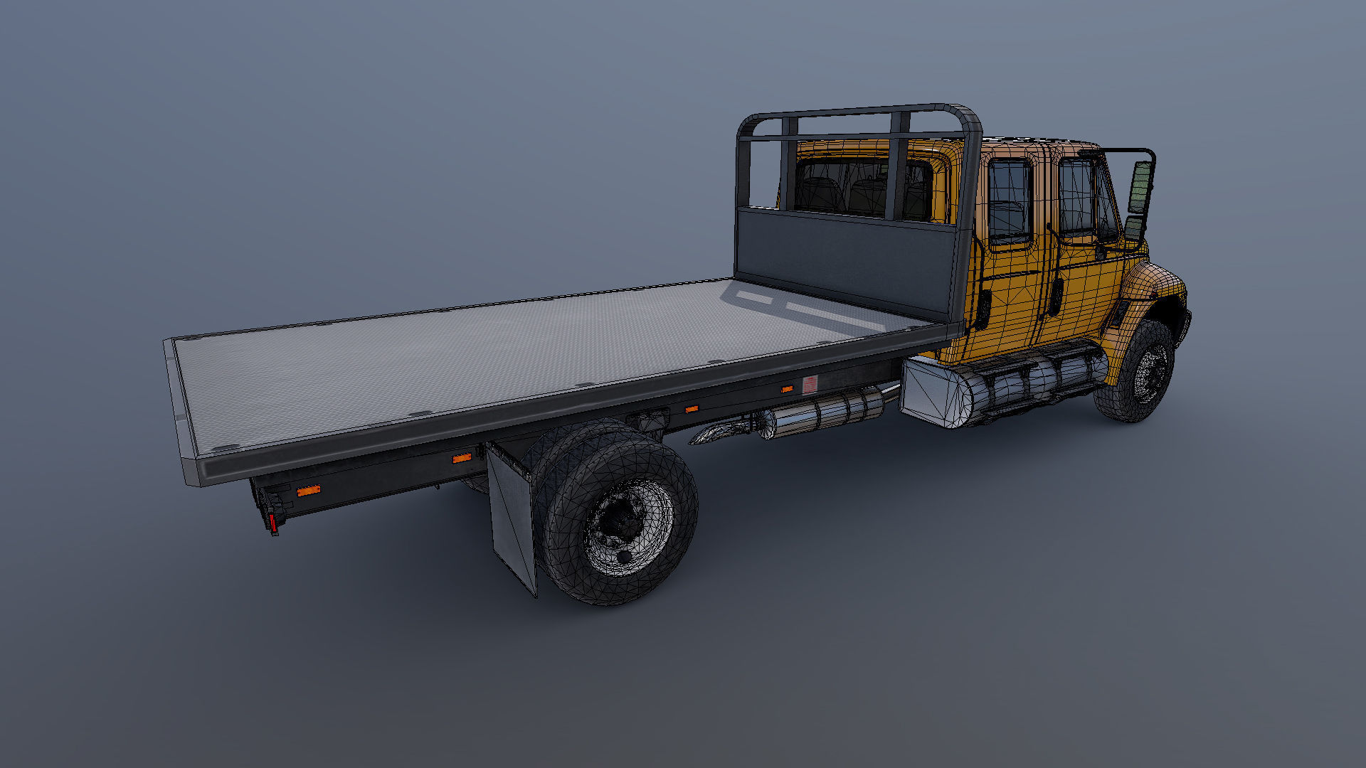 3D model Durastar crewcab flatbed truck VR / AR / low-poly | CGTrader