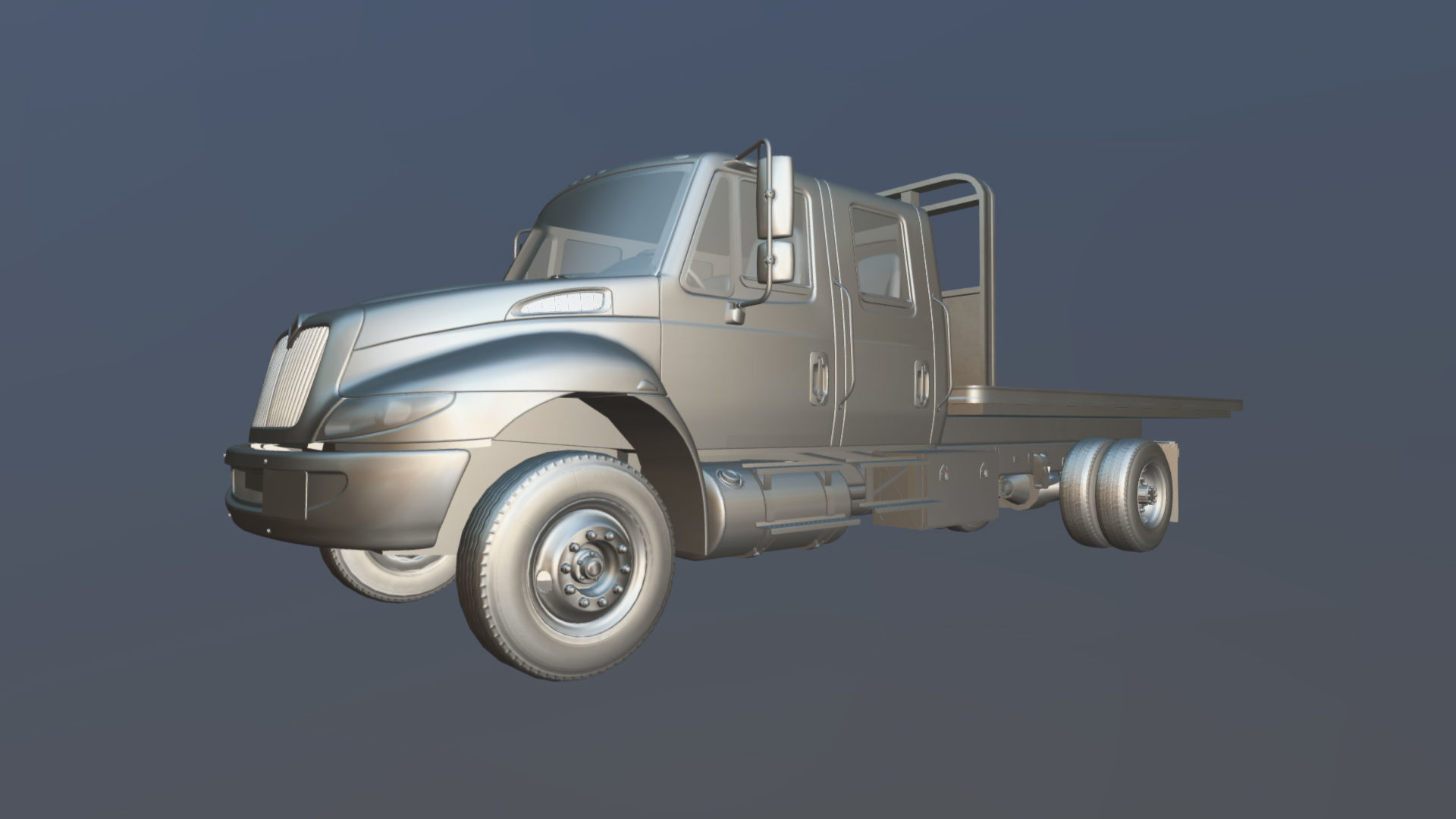3D model Durastar crewcab flatbed truck VR / AR / low-poly | CGTrader