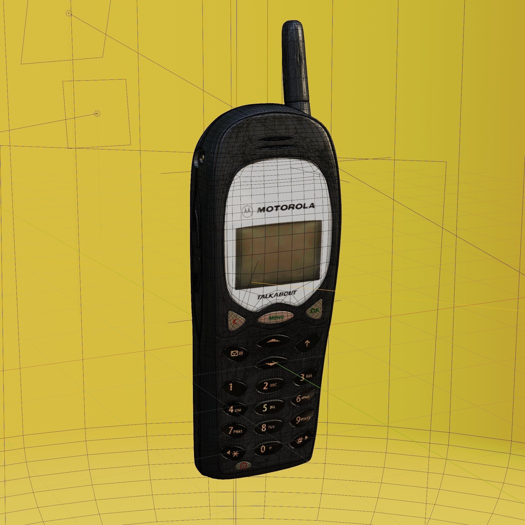 Motorola talkabout 2000s telephone 3D model | CGTrader
