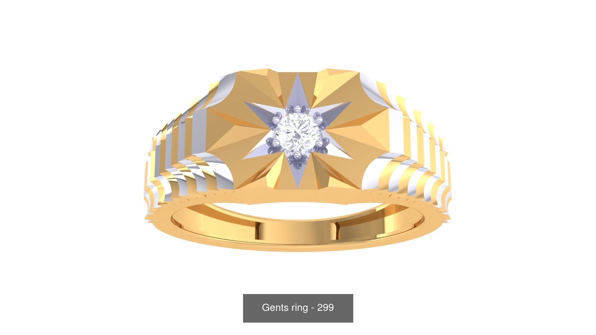 66 Solitaire Gents Mens Groom Diamond Ring 3dm render details 3D Model ...