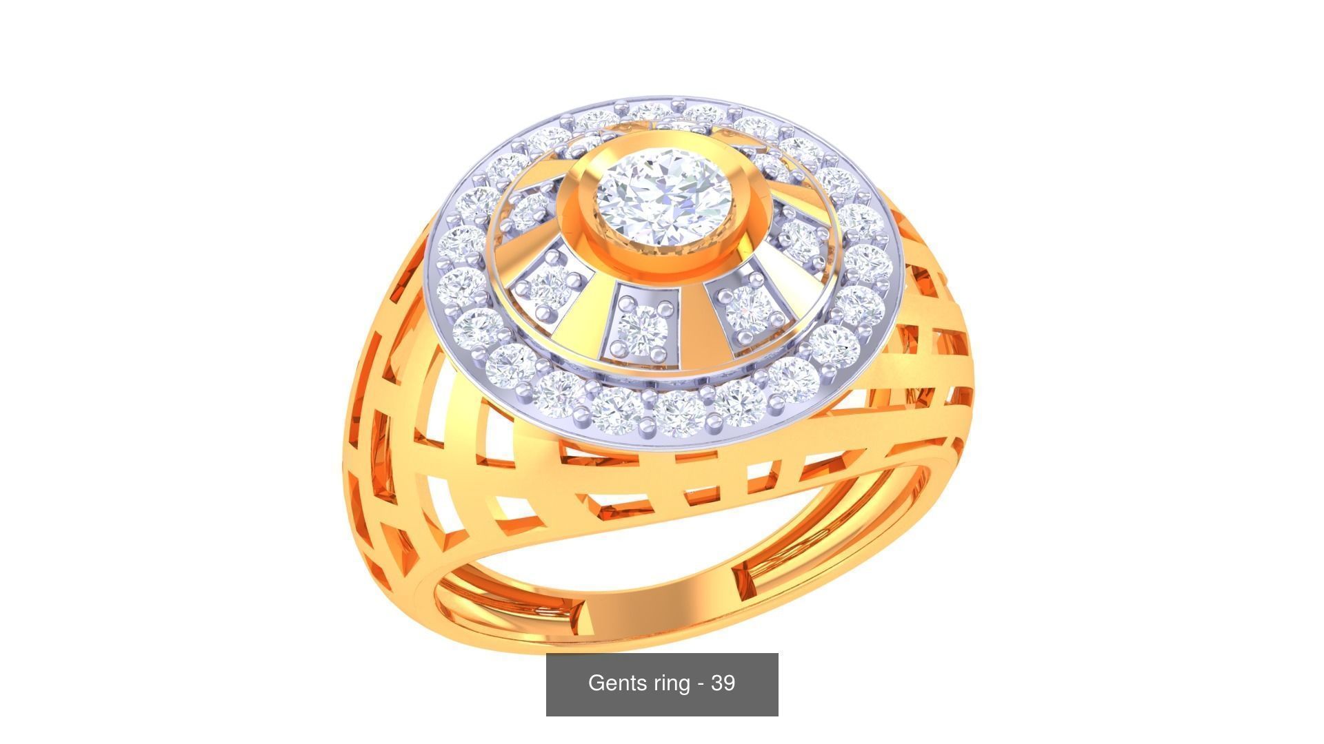 66 Solitaire Gents Mens Groom Diamond Ring 3dm render details 3D Model ...