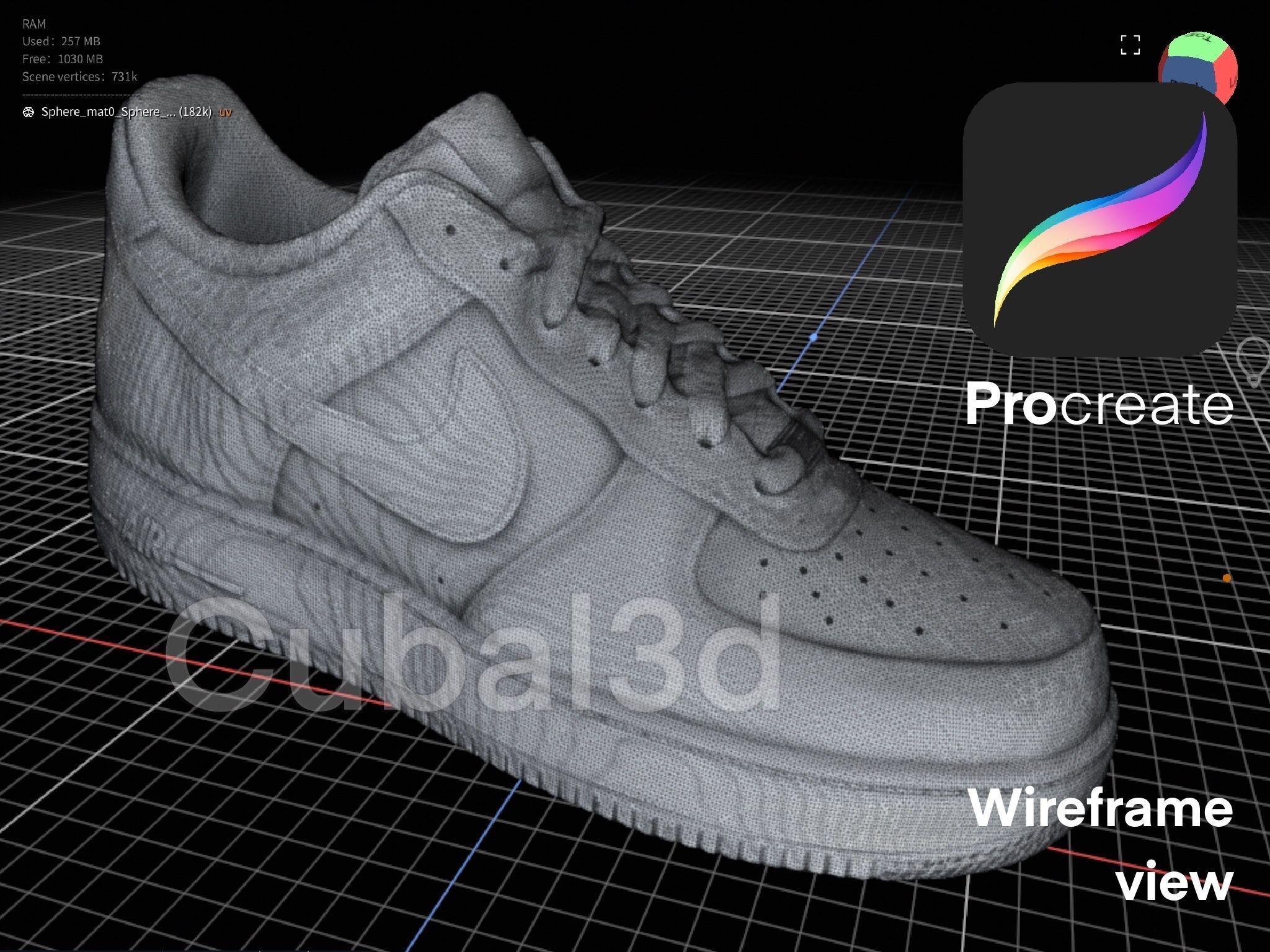 Nike Air Force 1 3D Procreate 3D model | CGTrader