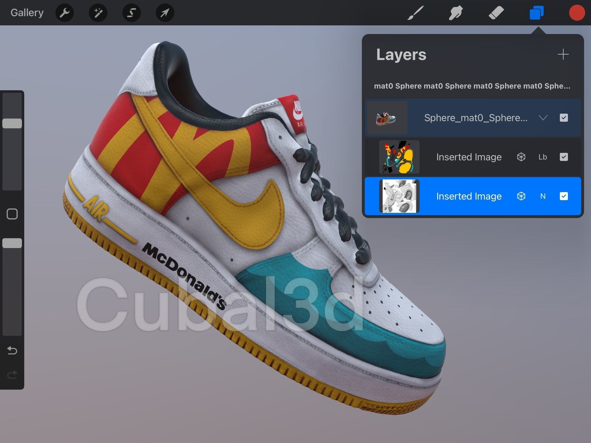 Nike Air Force 1 3D Procreate 3D model | CGTrader
