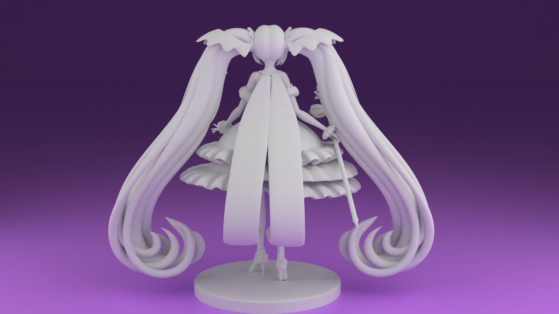 miku hatsune 01 3D model 3D printable | CGTrader