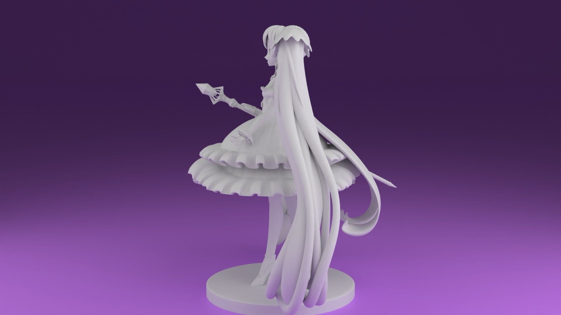 miku hatsune 01 3D model 3D printable | CGTrader