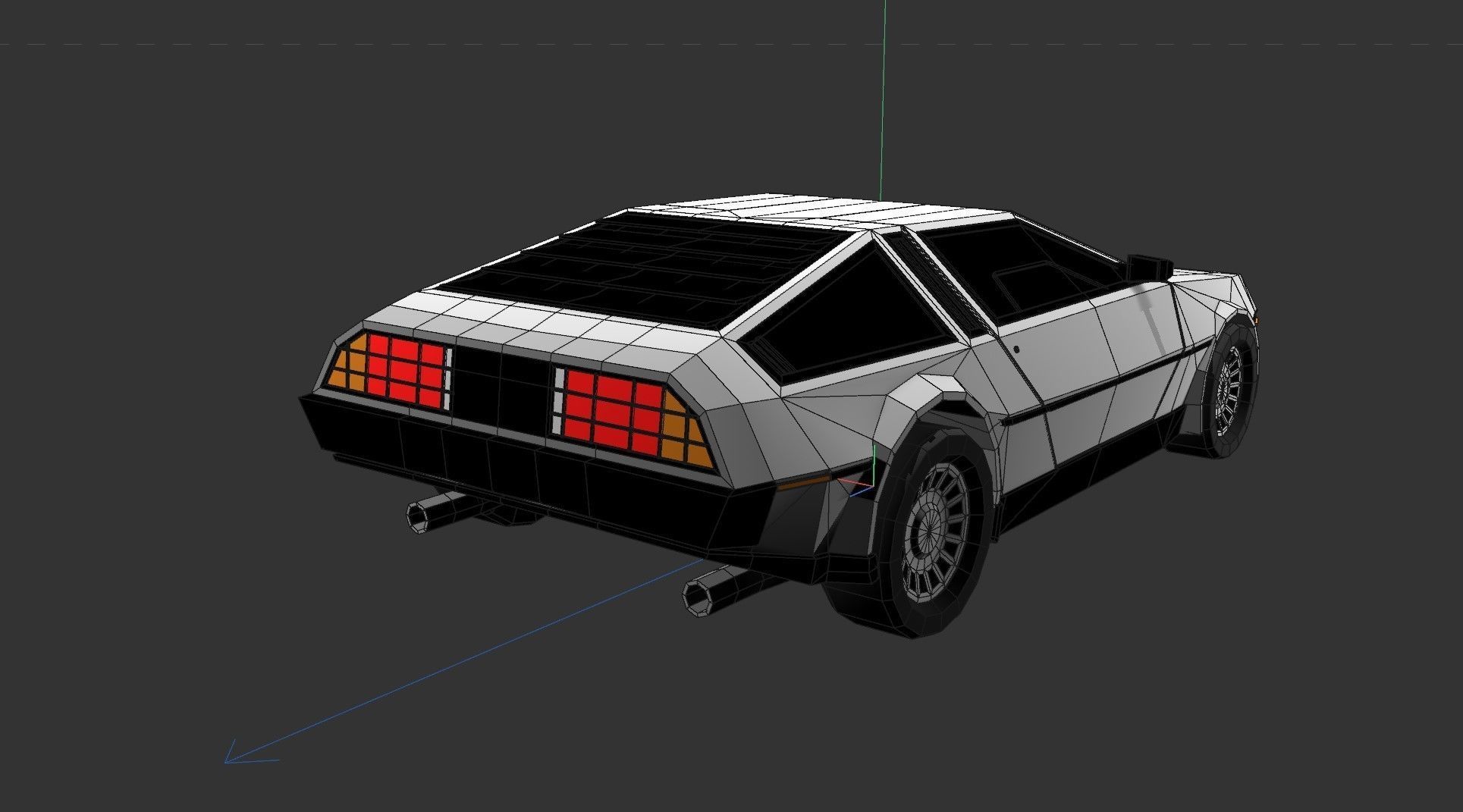 3D model 1981 DMC DeLorean Low-Poly Style VR / AR / low-poly | CGTrader